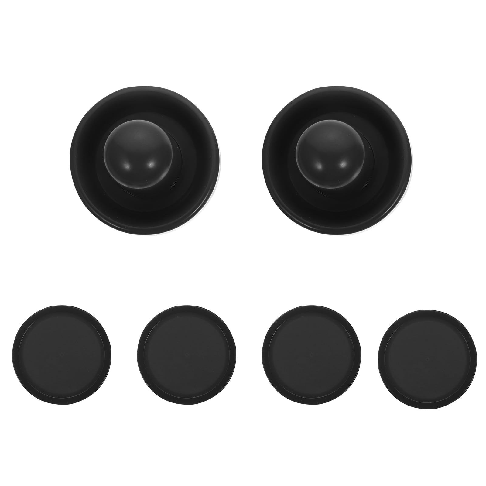 Durable Plastic Air Hockey Puck and Pusher Set for Playing Black ...