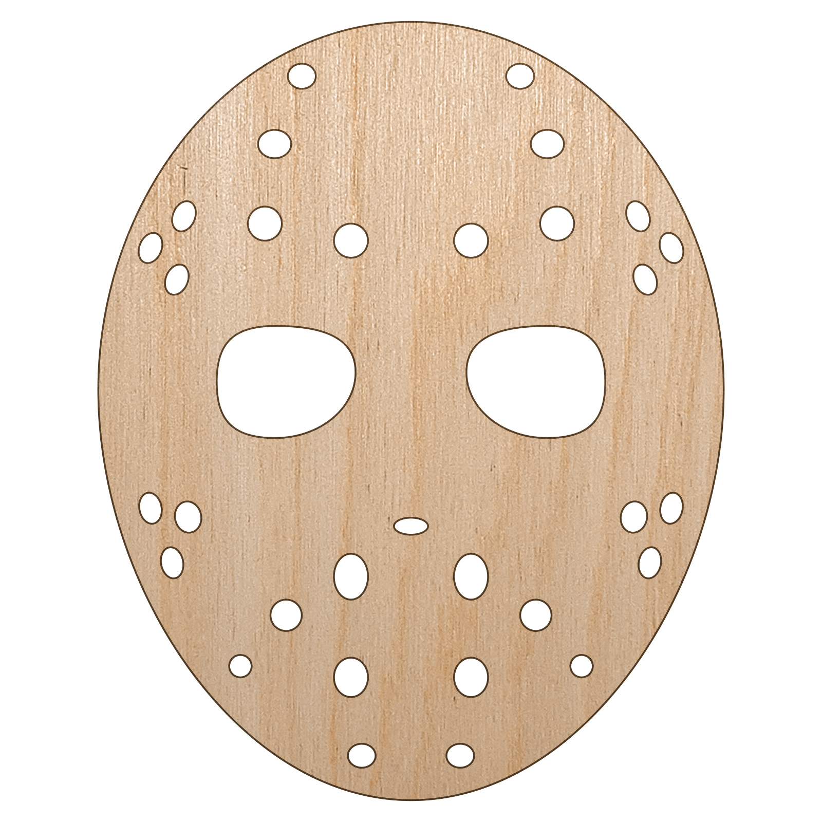 Hockey Mask Goalie Scary Halloween Wood Shape Unfinished Piece Cutout ...