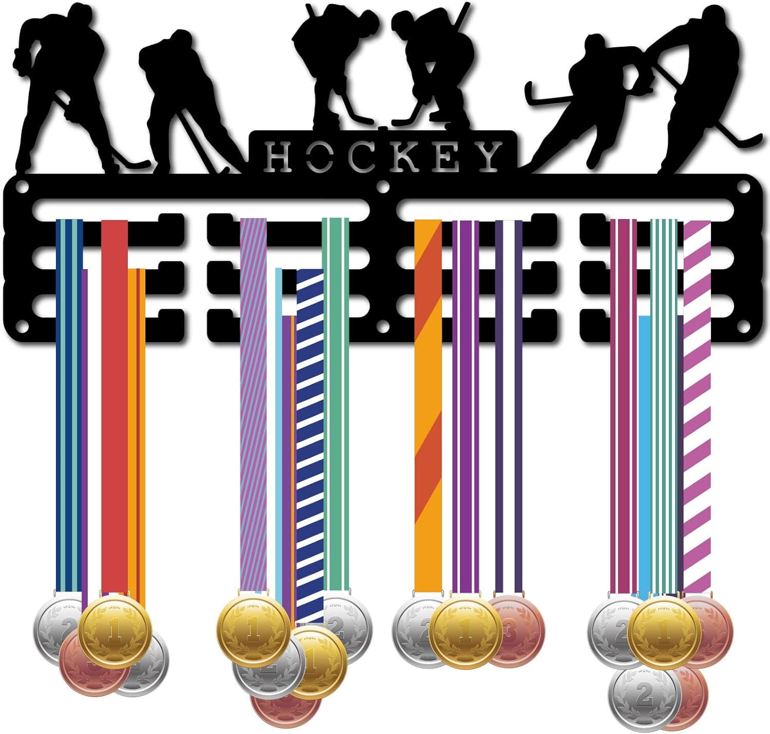 Hockey Medal Holder Display Medal Hanger Sports Rack Iron Frame Hanging ...