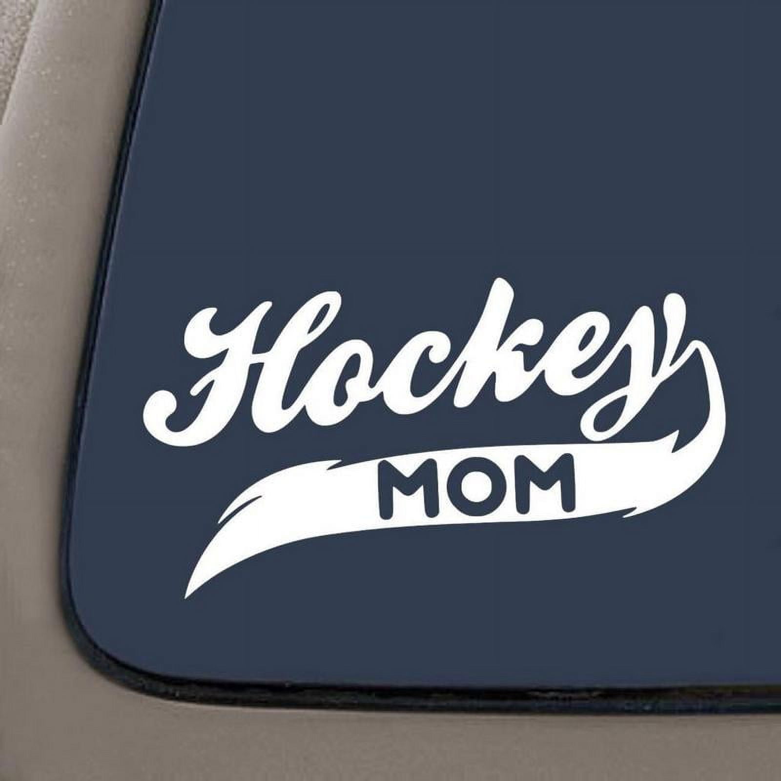 Hockey Mom Decal Sticker | 7.5-Inches By 4-Inches | White Vinyl | Car ...