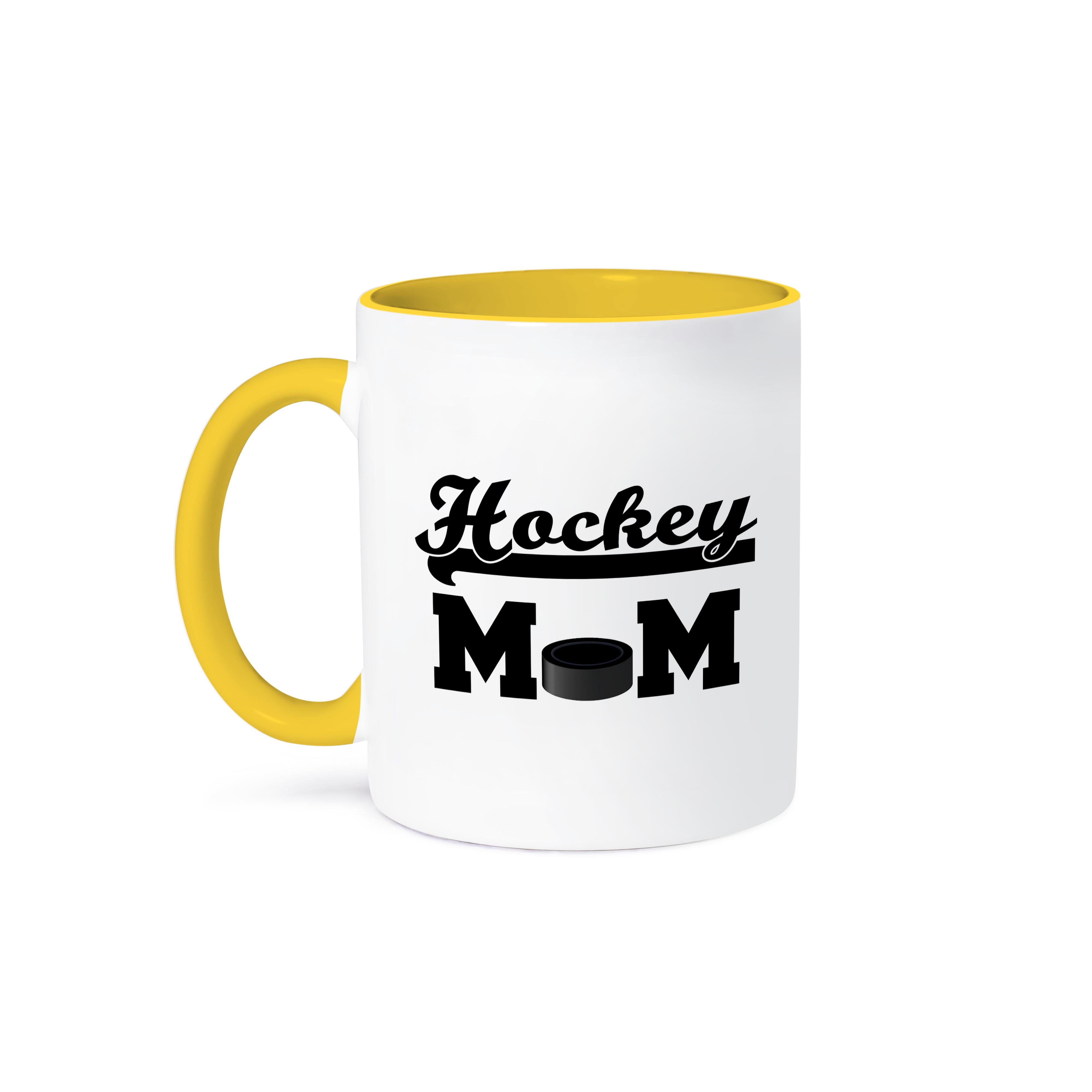 3drose, Hockey Mom with a Puck. Black Lettering on White Background ...