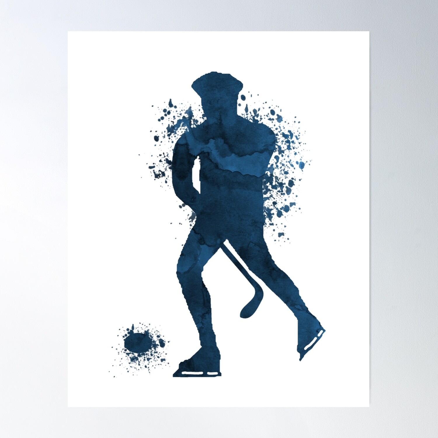 Hockey Player Poster Wall Art, Modern Wall Decor, 24x36 UNFRAMED ...