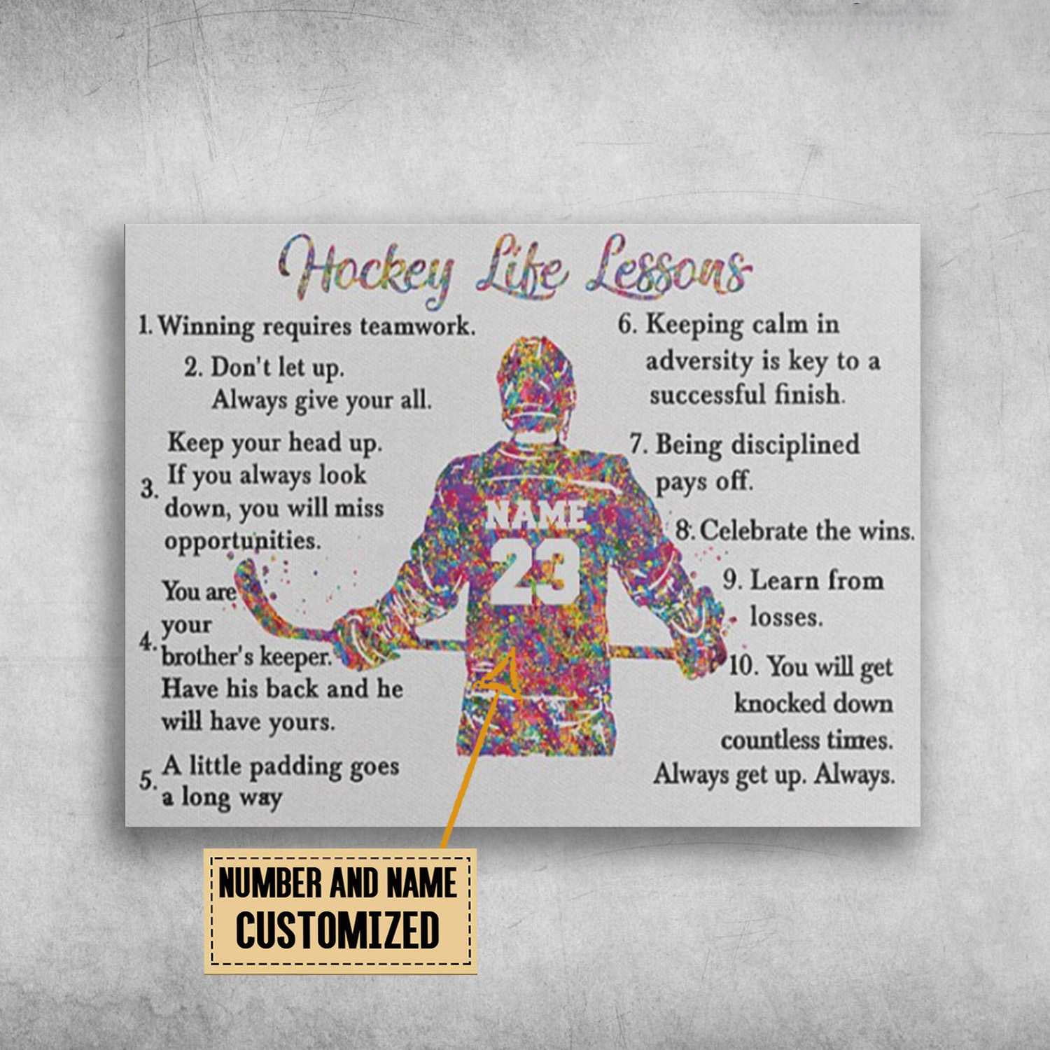 Hockey Poster, Hockey Life Lessons, Winning Requires Teamwork ...