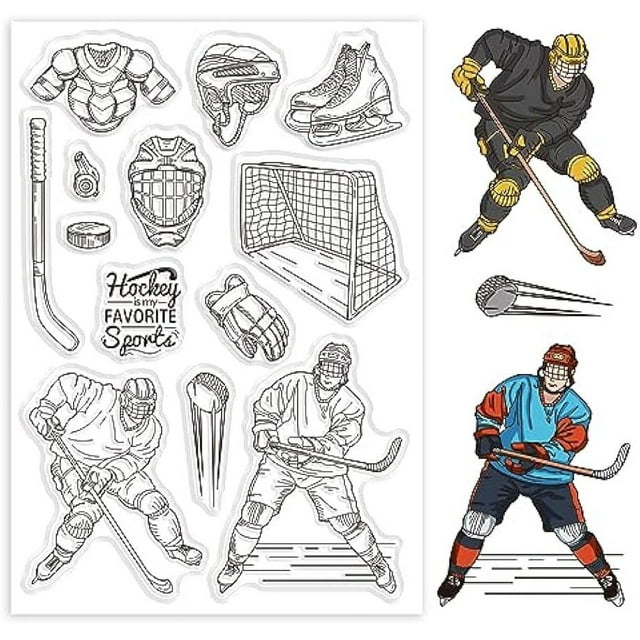 Hockey Puck Background Clear Stamps Hockey Puck Clear Rubber Stamps ...