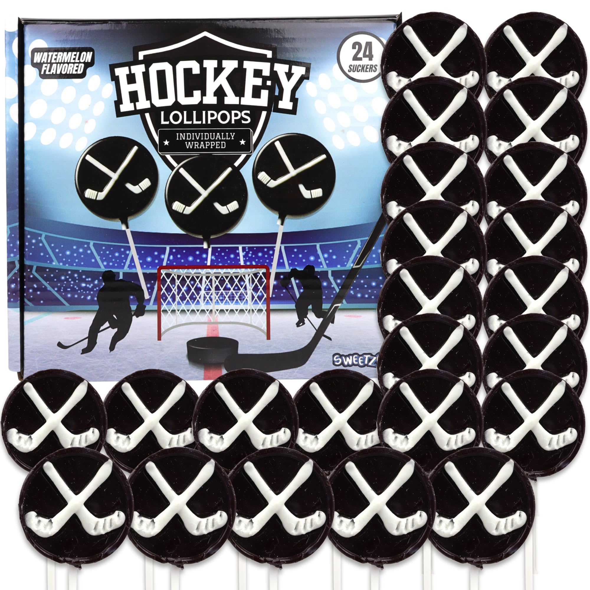 Hockey Puck Lollipops, Individually BCF26 Wrapped Suckers, End of Year ...