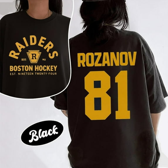 Hockey Romance Graphic T-Shirt | Retro Rozanov 81-Boston Raiders Shirt ...