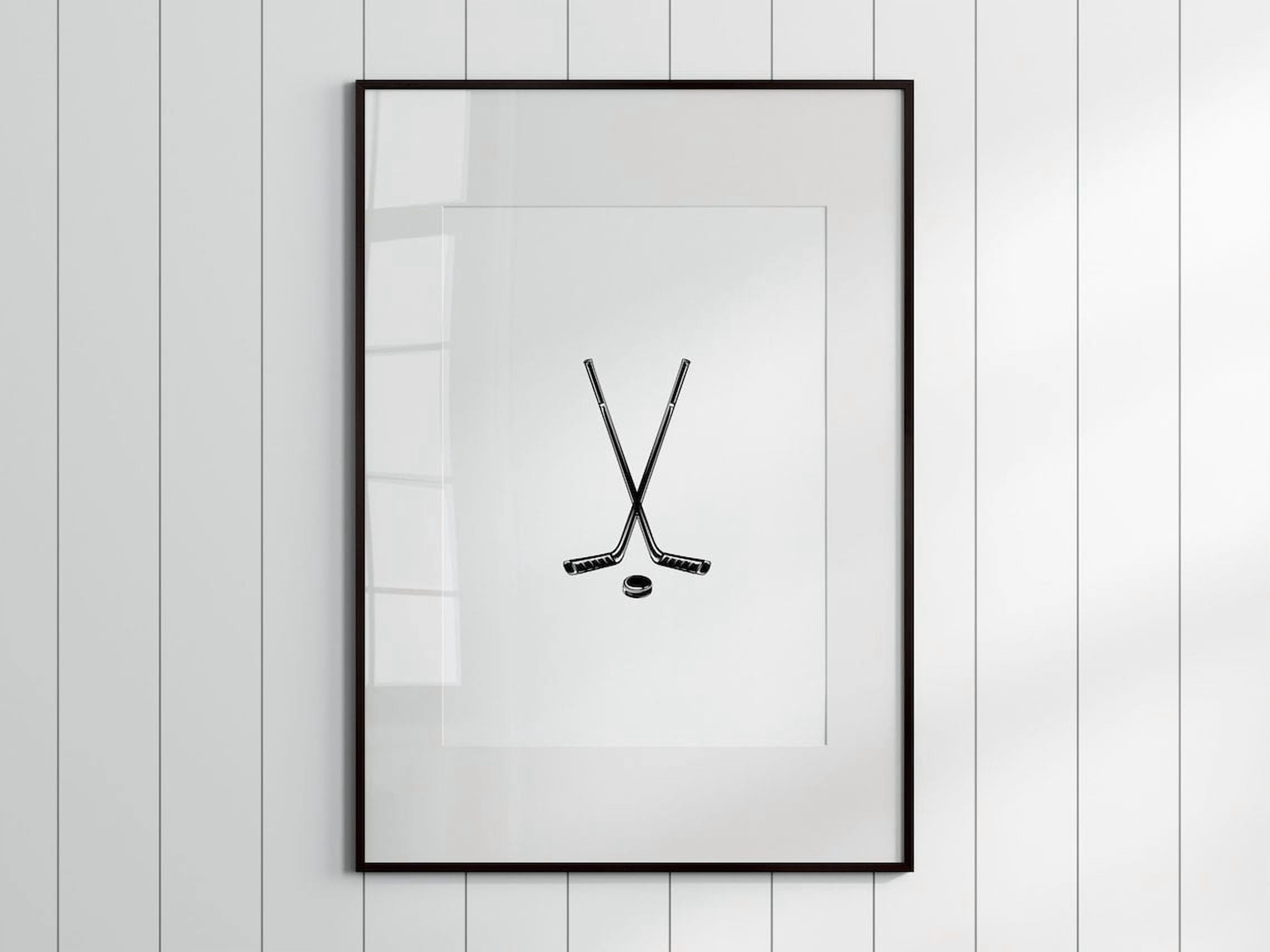 Hockey Sticks Print, Minimalist Nursery Wall Art Home Decor Poster ...