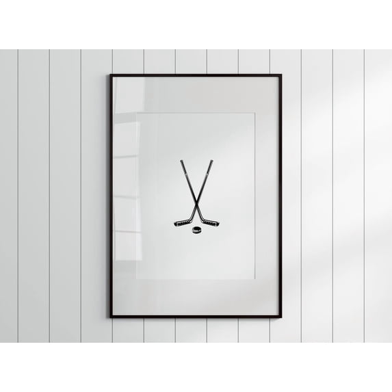Hockey Sticks Print, Minimalist Nursery Wall Art Home Decor Poster ...