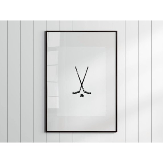 Hockey Sticks Print, Minimalist Nursery Wall Art Home Decor UNFRAMED ...