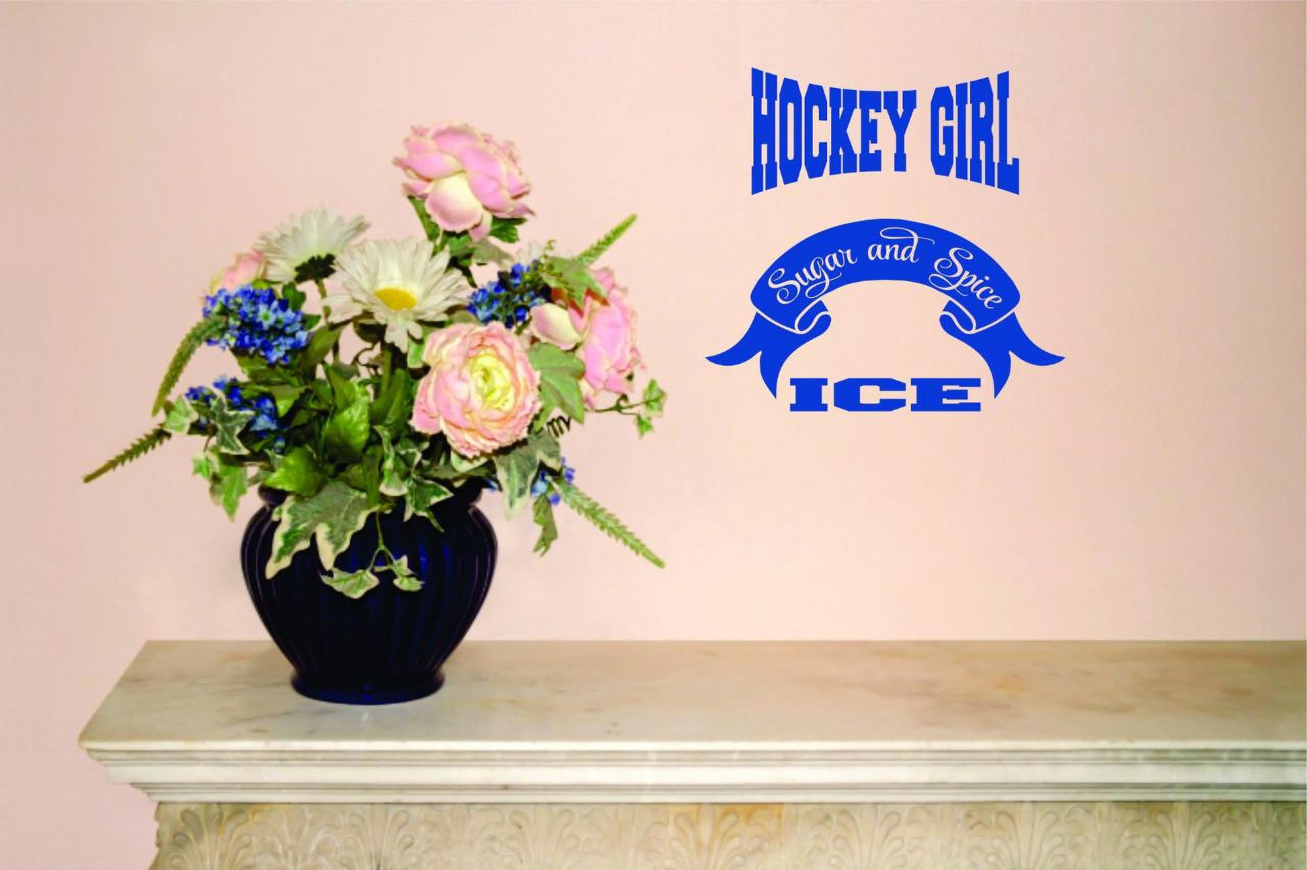 Hockey Sugar And Spice Ice Vinyl Wall Decal for Home - Sports Net Puck ...