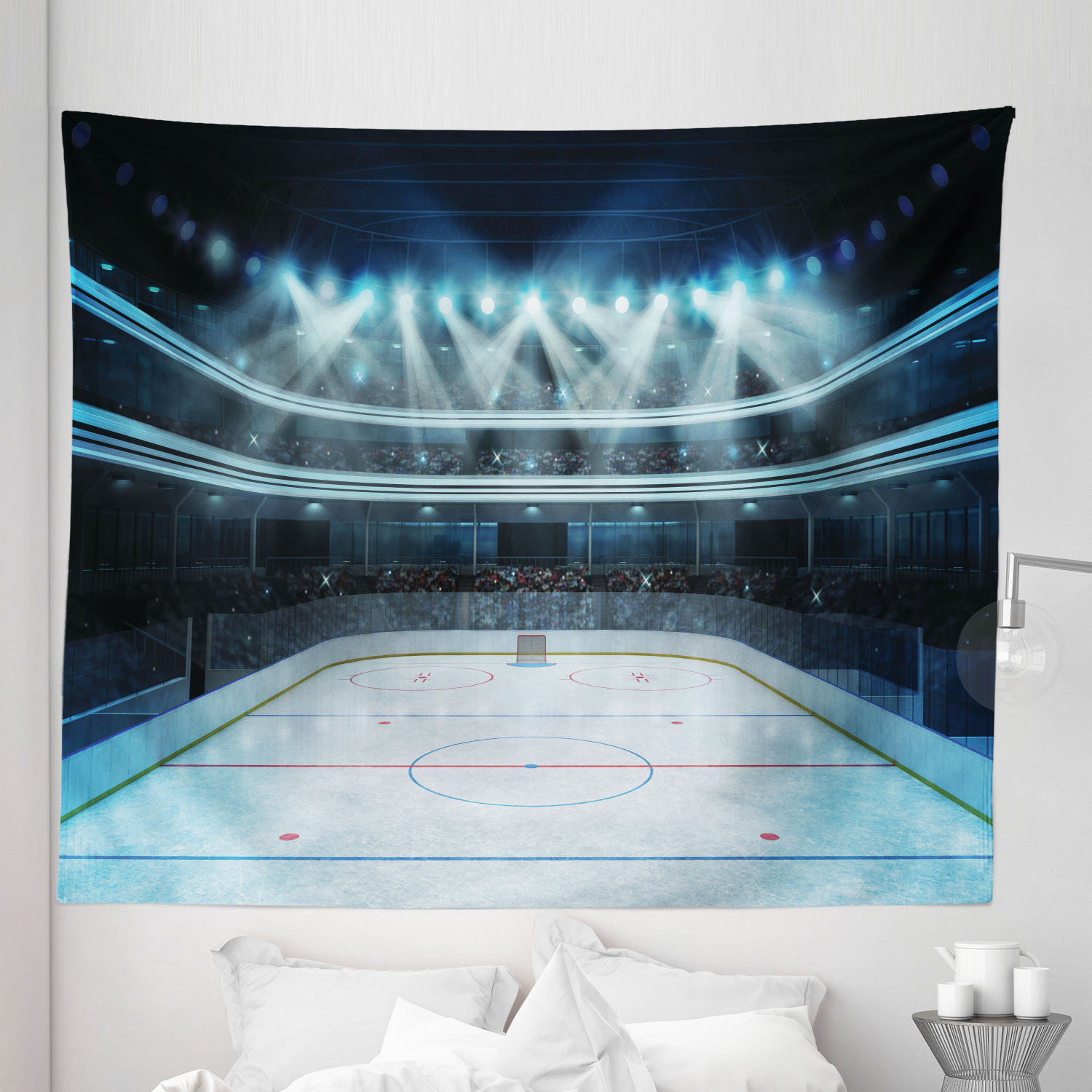 Hockey Tapestry, Photo of a Sports Arena Full of People Fans Audience ...