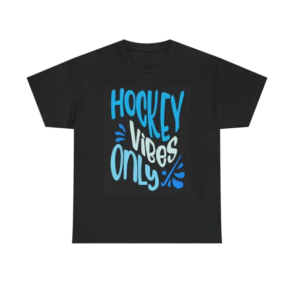 Hockey Vibes Only Sports Fan Ice Rink Graphic Unisex T-Shirt, up to ...