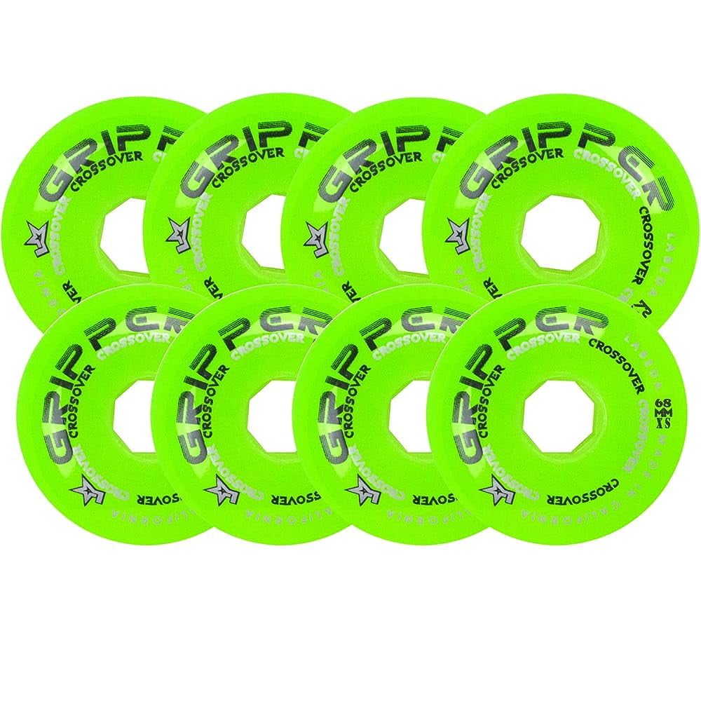 Hockey Wheels Gripper Crossover Set Of 8 - Choose Color/Size - Walmart.com