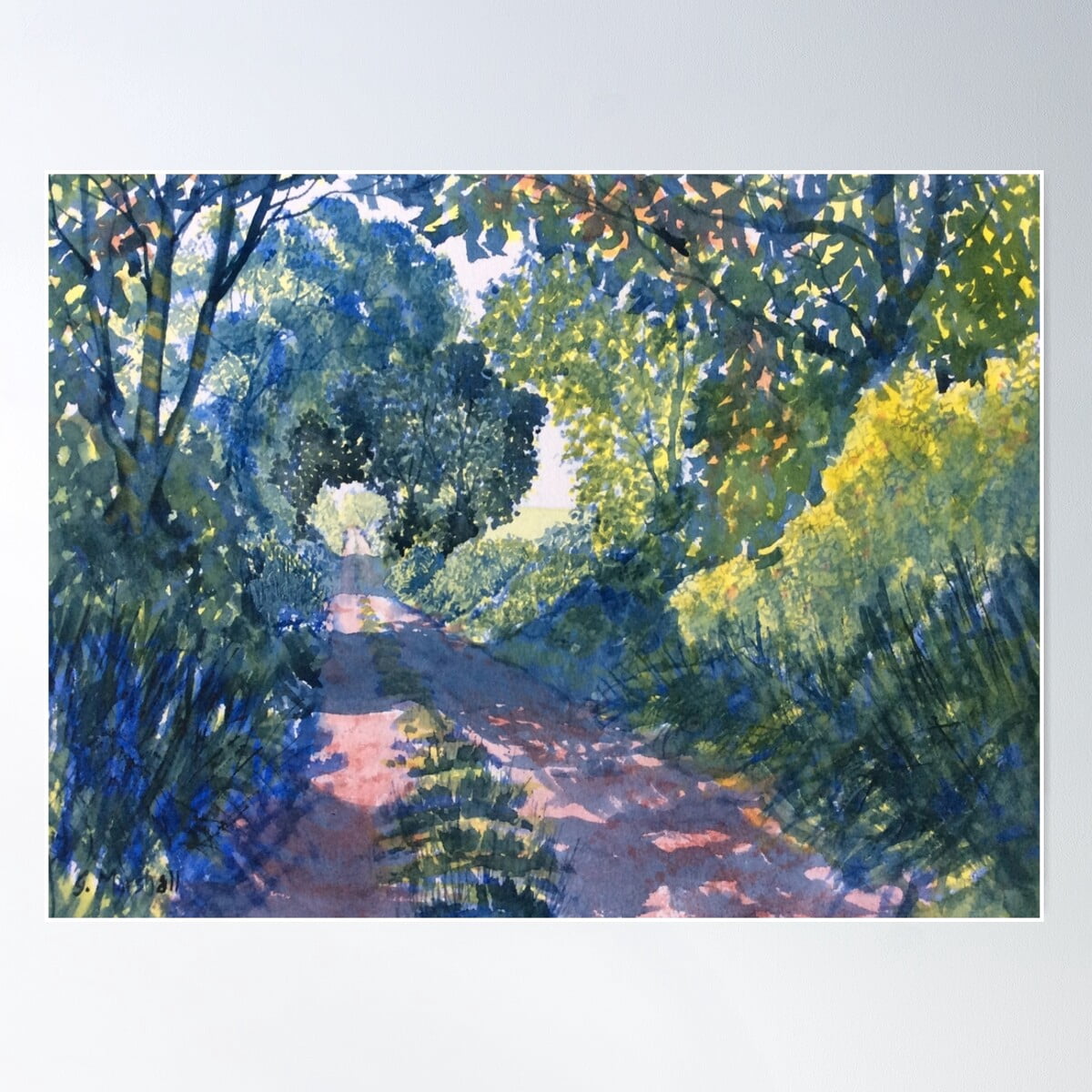 Hockney Trail Tunnel of Trees Poster, 24x36 UNFRAMED - Walmart.com