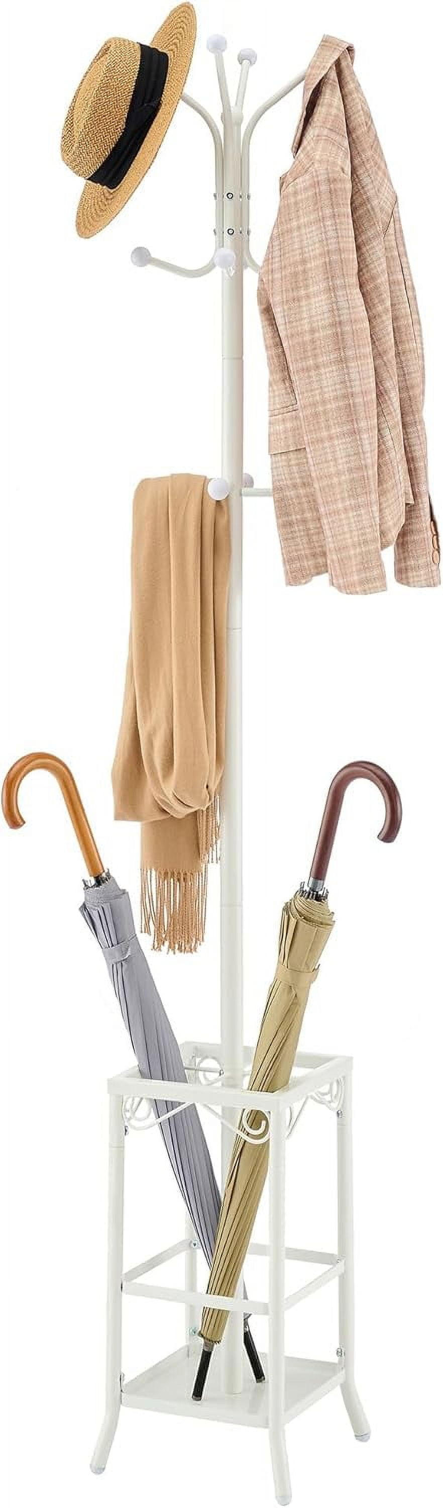 Hoctieon Coat Rack Freestanding,Entryway Coat Hanger Stand,Umbrella ...