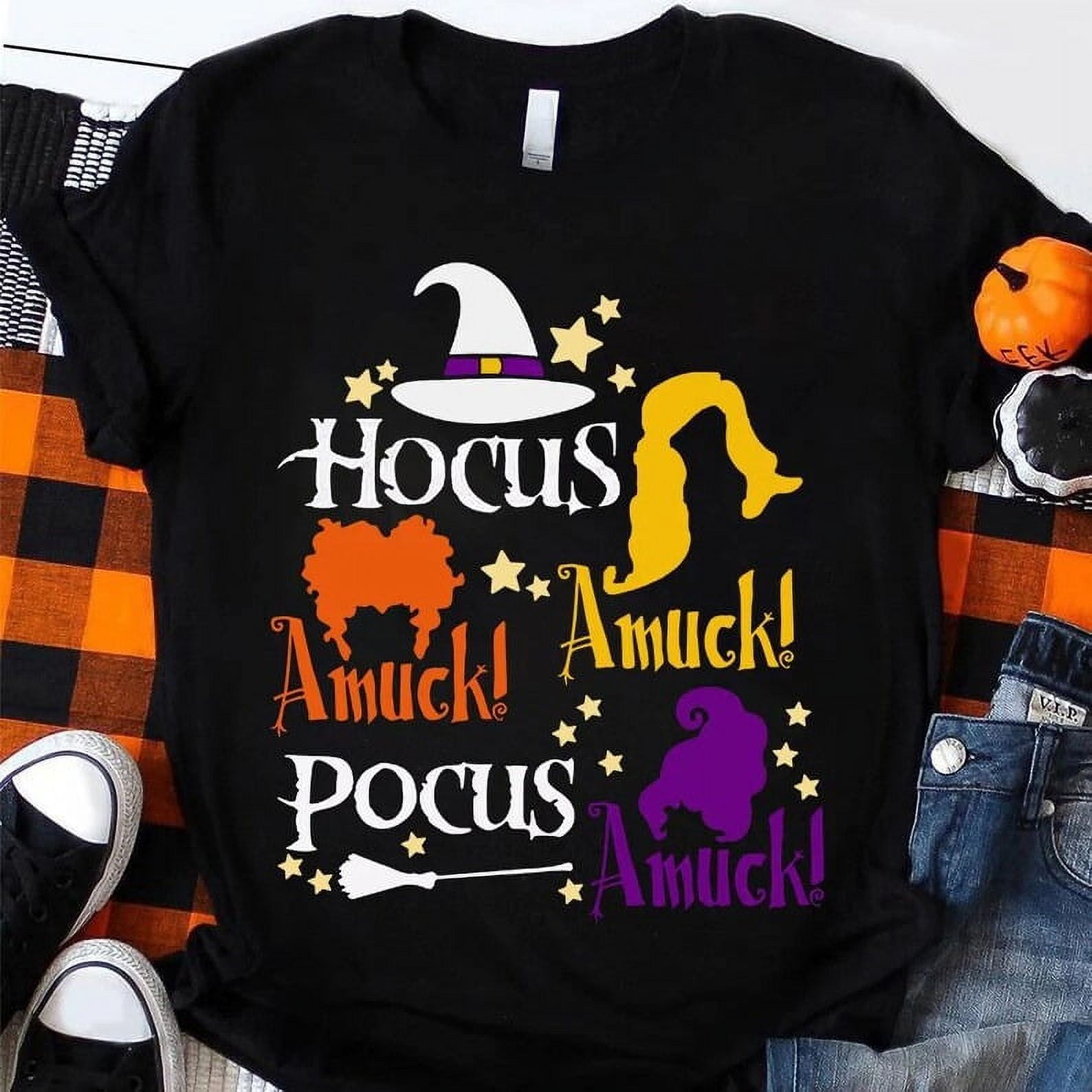 Hocus Amuck Amuck Pocus Amuck Halloween Movie Tshirt Women - Walmart.com