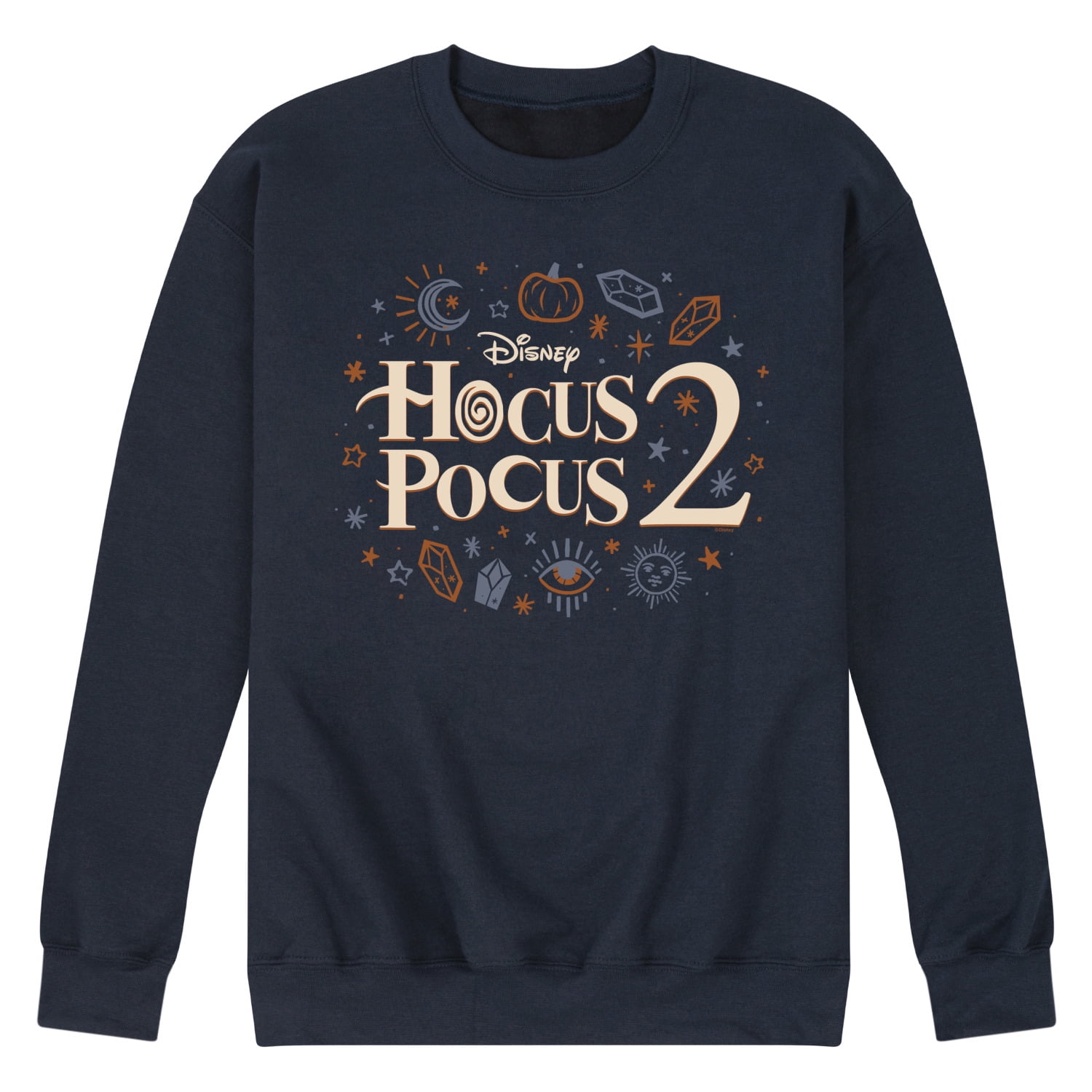 Hocus Pocus 2 - Logo With Icons - Men's Crew Neck Fleece Pullover ...