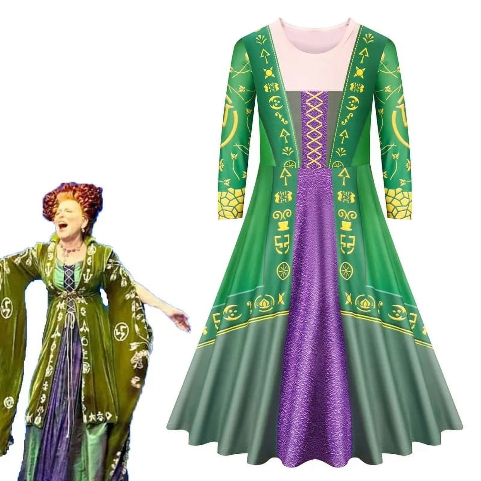 Hocus Pocus 2 Witch Sanderson Sisters Mary Sarah Winifred Children Costume Girls Dress Child ...