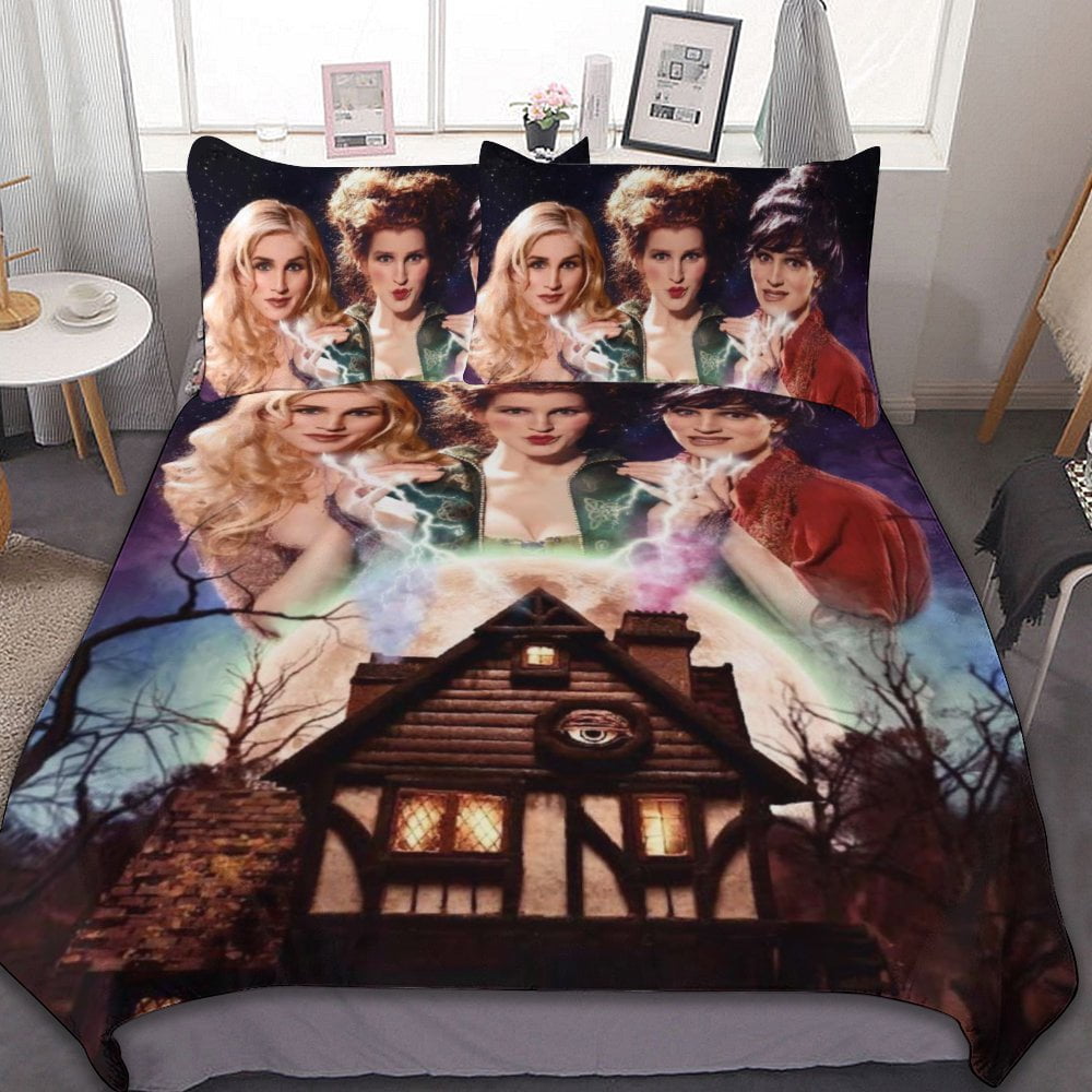 Hocus Pocus 3-Piece Bedding Set Warm And Comfortable Soft Duvet Cover ...