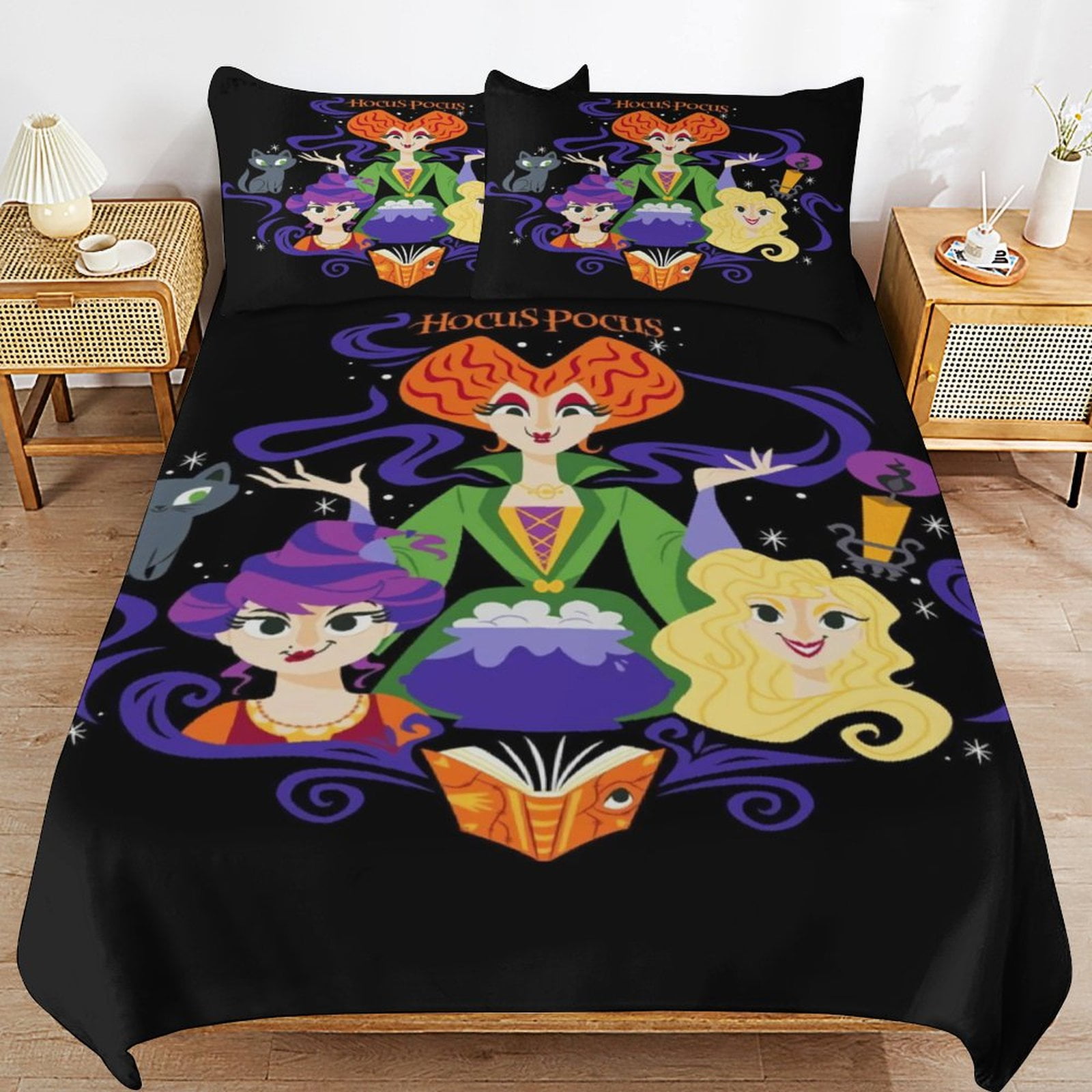 Hocus Pocus 3 Piece Bedding Sets for Boys Girls Teens, Cartoon Soft ...