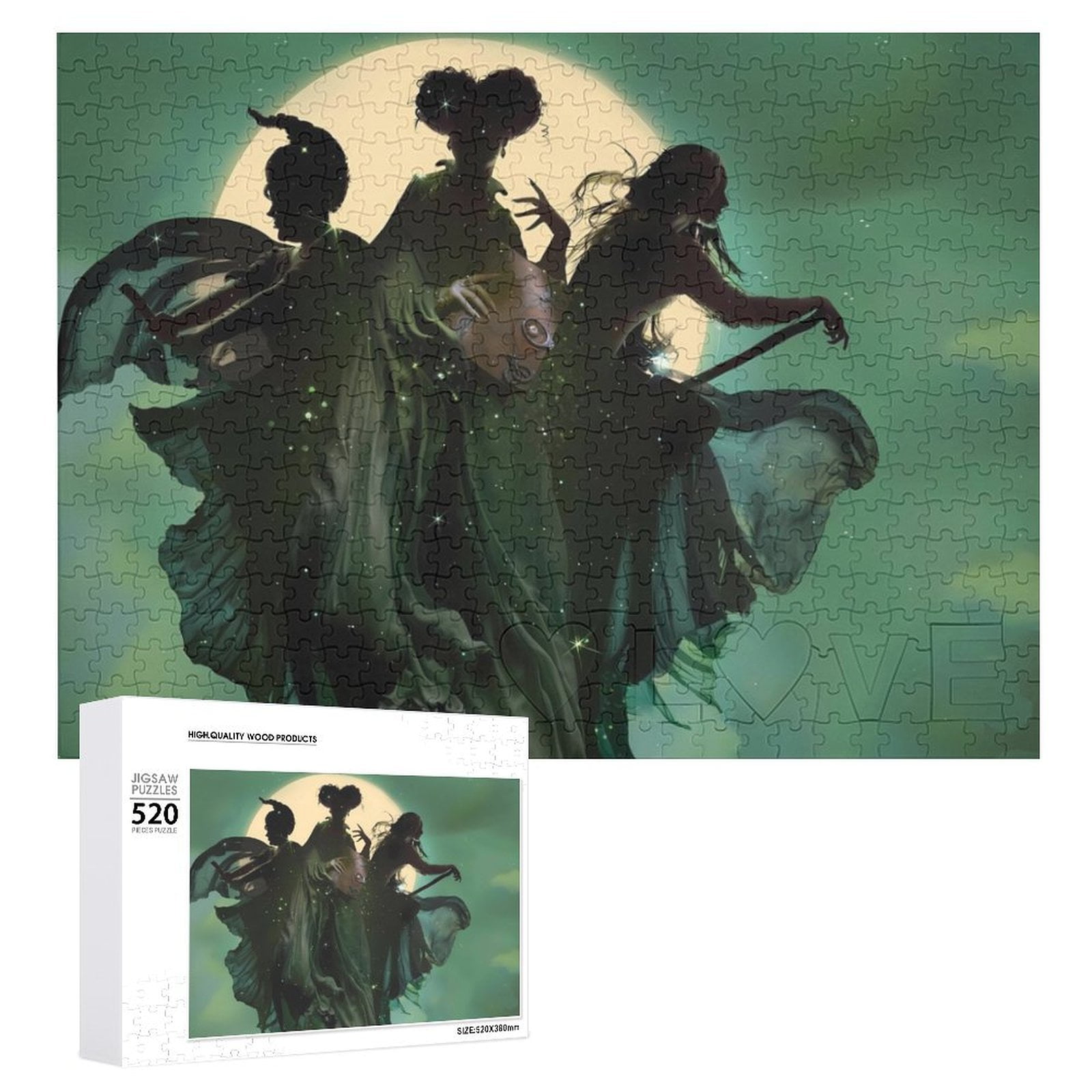 Hocus_Pocus 520 Pcs Wooden Jigsaw Puzzle, The Decor Puzzle Game For Family Art Decorations Funny ...