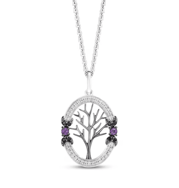 Hocus Pocus Amethyst & Diamond Tree Necklace in 925 Sterling Silver ...