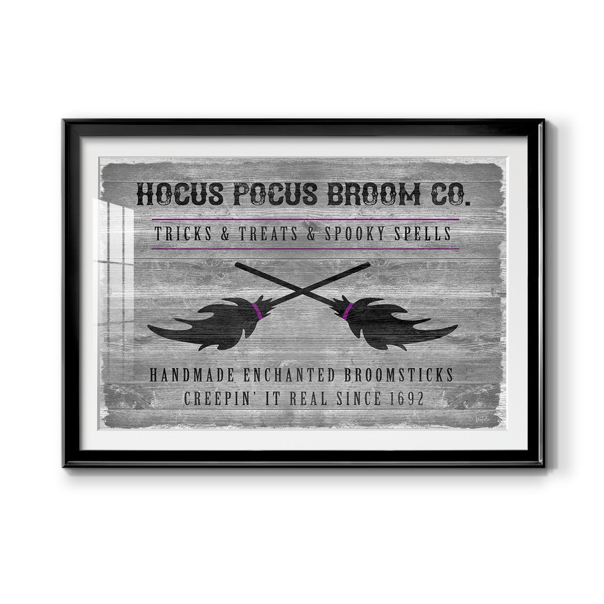 Hocus Pocus Broom Co. Premium Framed Print - Ready to Hang - Walmart.com