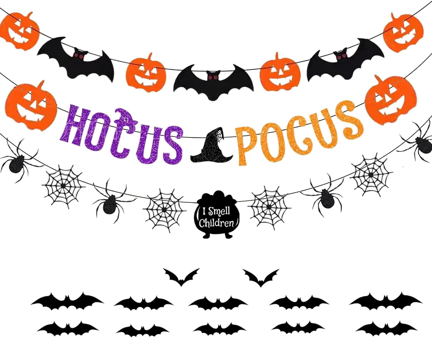 Hocus Pocus Burlap Banner, Hocus Pocus Halloween Party Decorations Kit ...