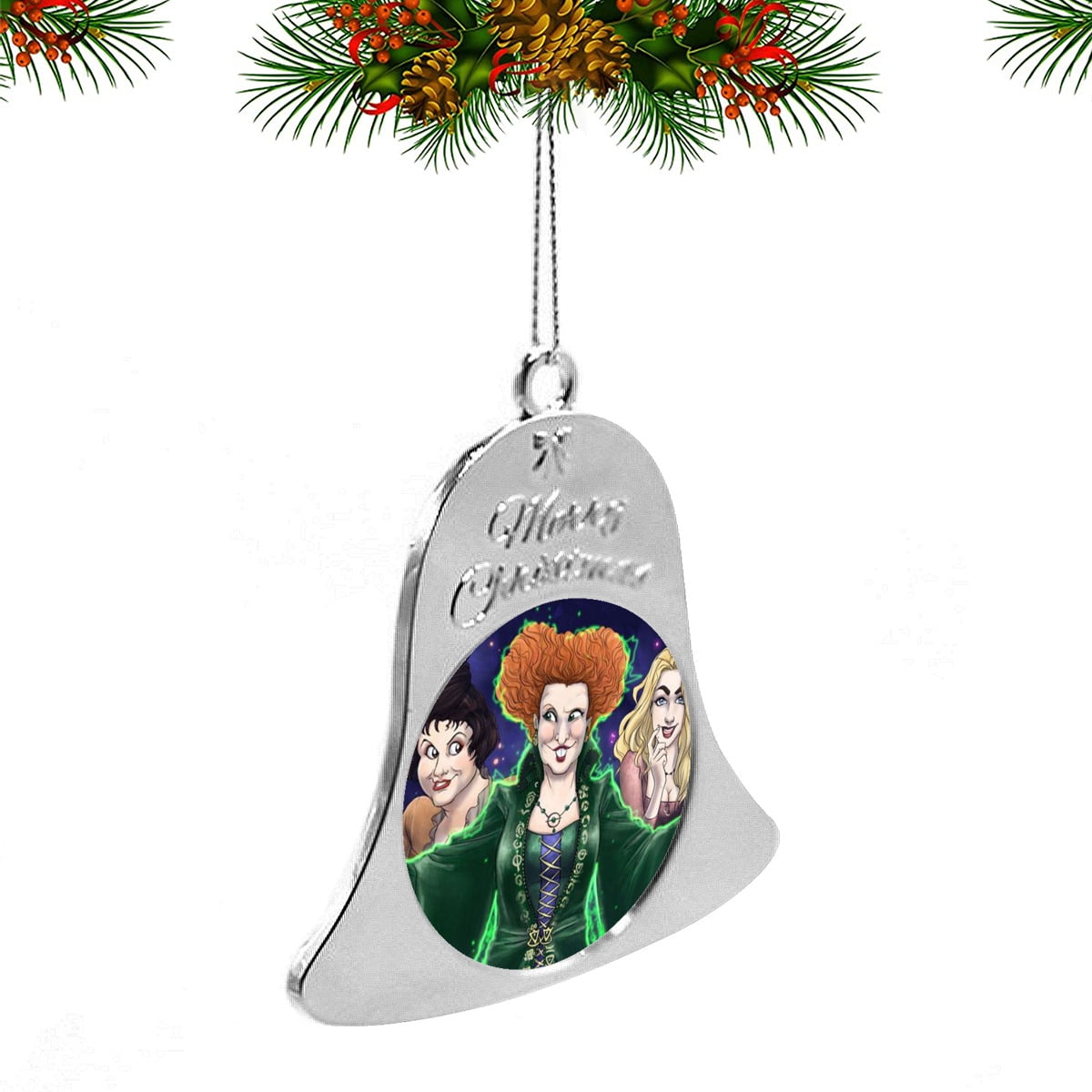 Hocus Pocus Christmas Ornament Bell Pendant Decorative Metal Hanging ...