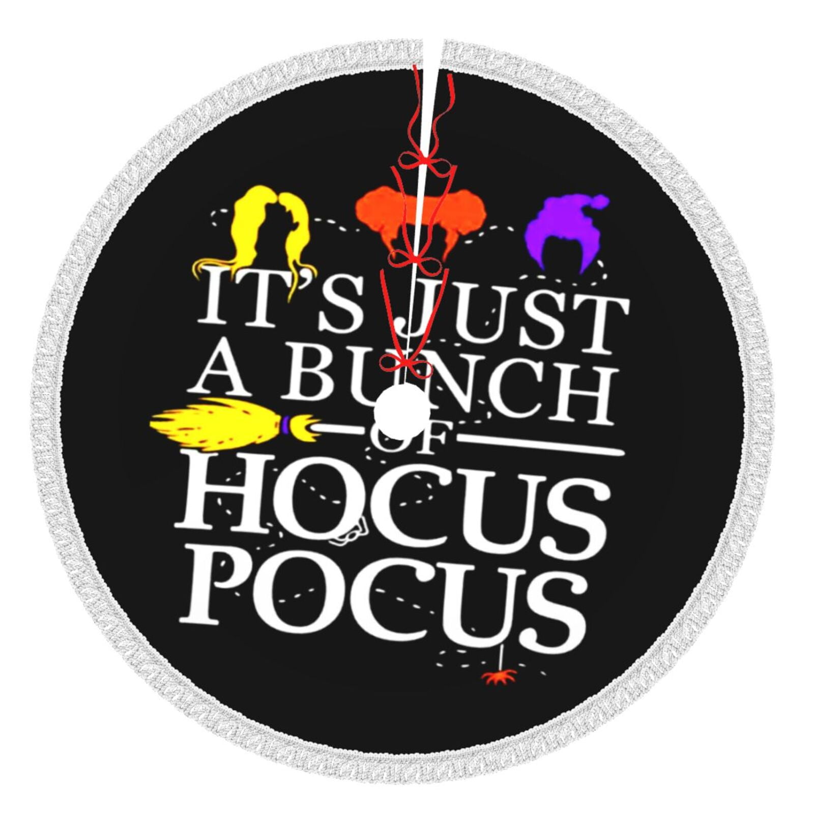 Hocus Pocus Christmas Tree Skirt with Tassels, Large Christmas Tree ...
