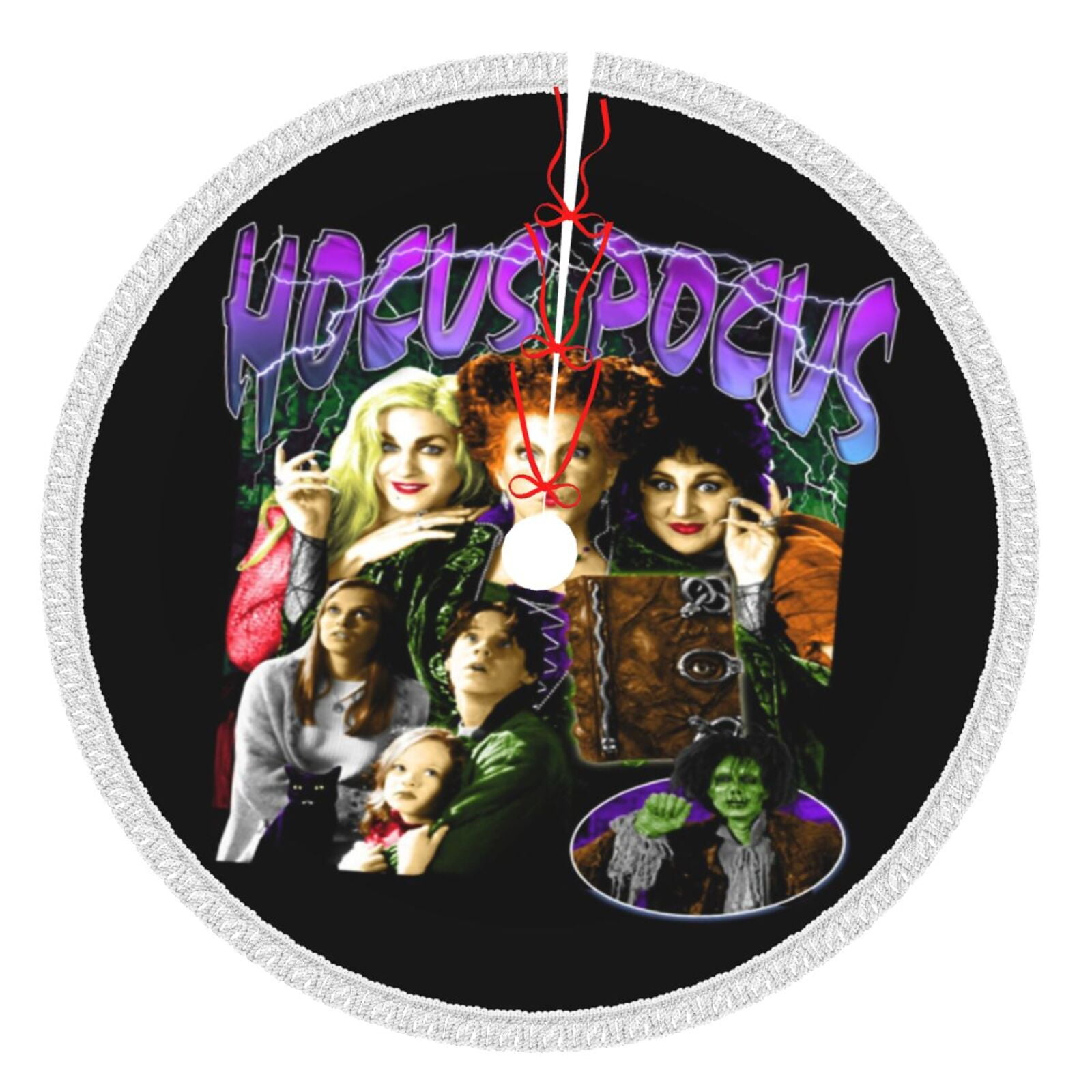 Hocus Pocus Christmas Tree Skirt with Tassels, Large Christmas Tree ...