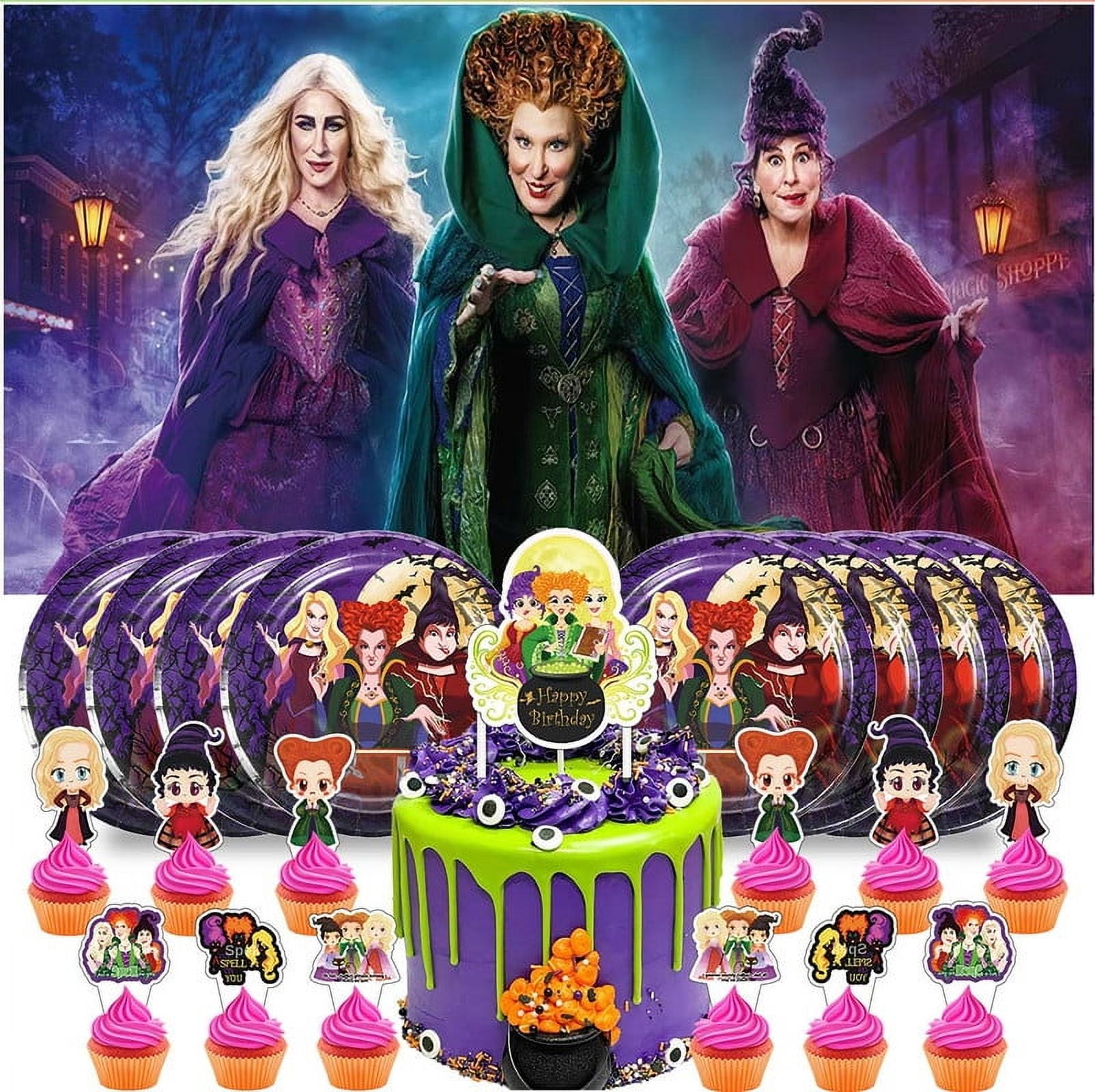 Hocus Pocus Decor Plates Party Supplies Decorations Backdrop Background ...