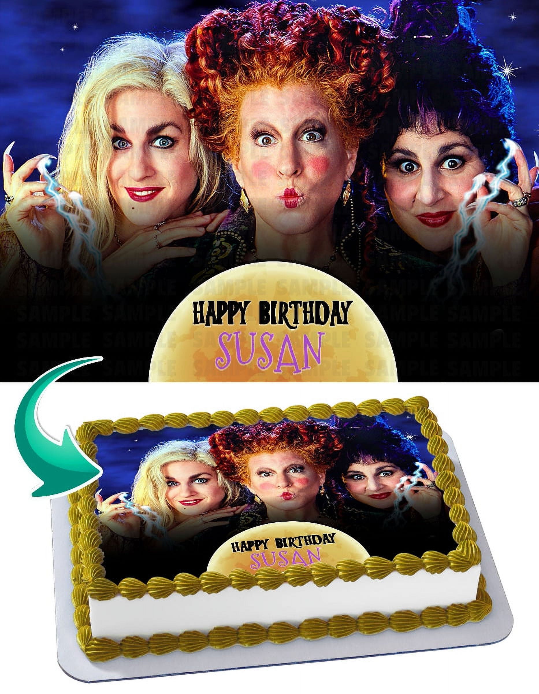 Hocus Pocus Edible Cake Image Topper Personalized Birthday Party 1/4 ...