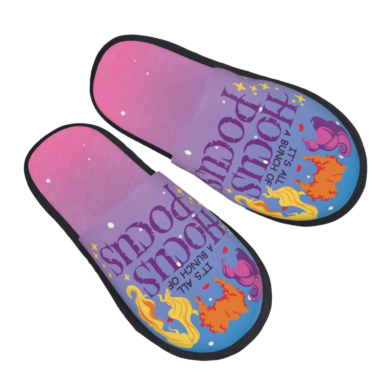 Hocus Pocus Furry Slippers For Men Women Fuzzy House Slippers Winter ...