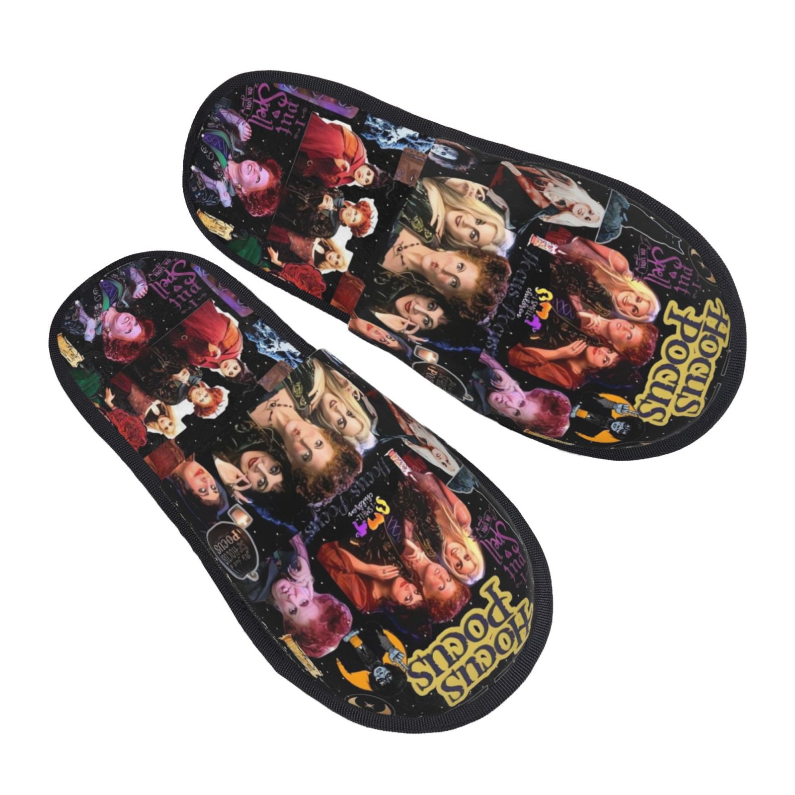 Hocus Pocus Furry Slippers For Men Women Fuzzy House Slippers Winter ...