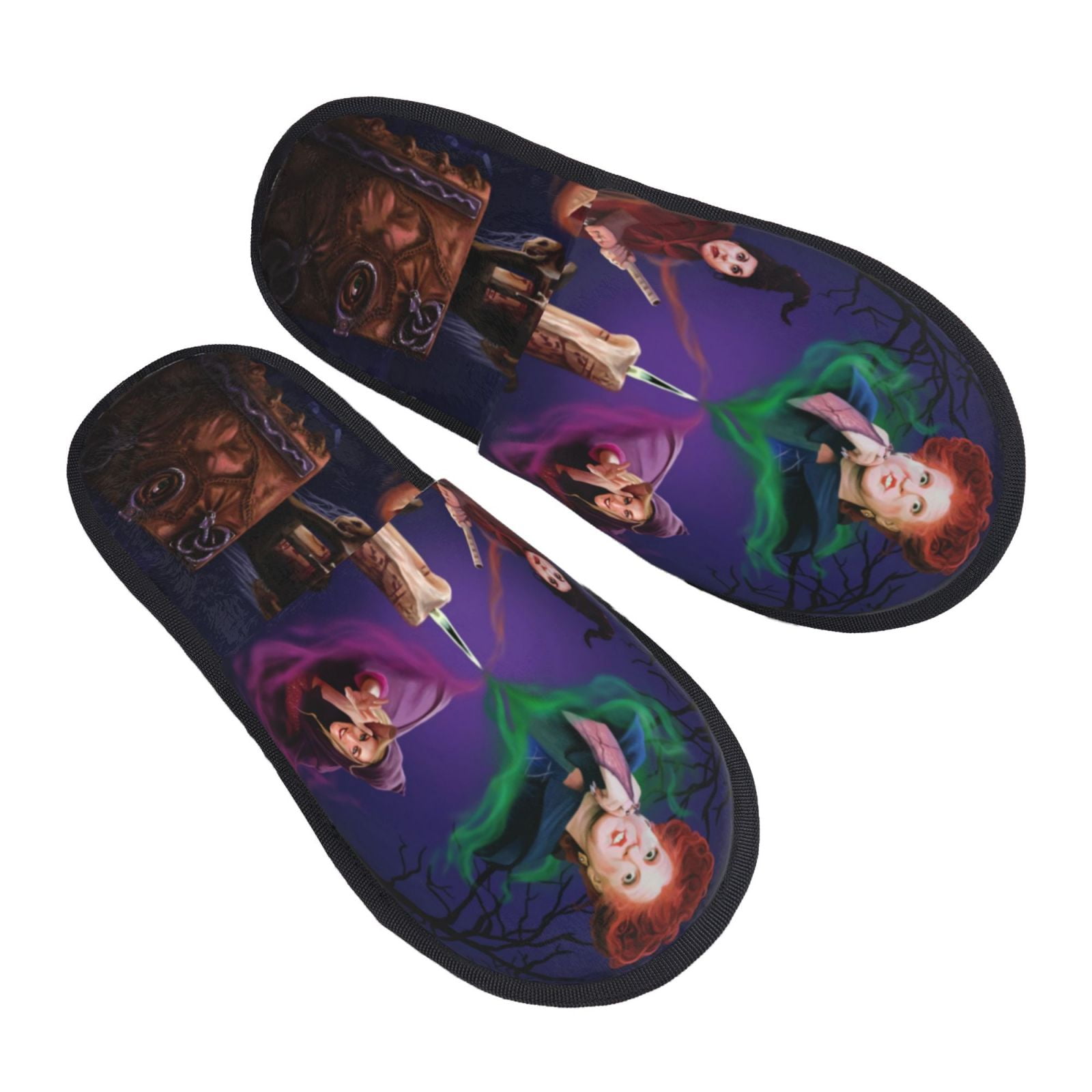 Hocus Pocus Furry Slippers For Men Women Fuzzy House Slippers Winter ...
