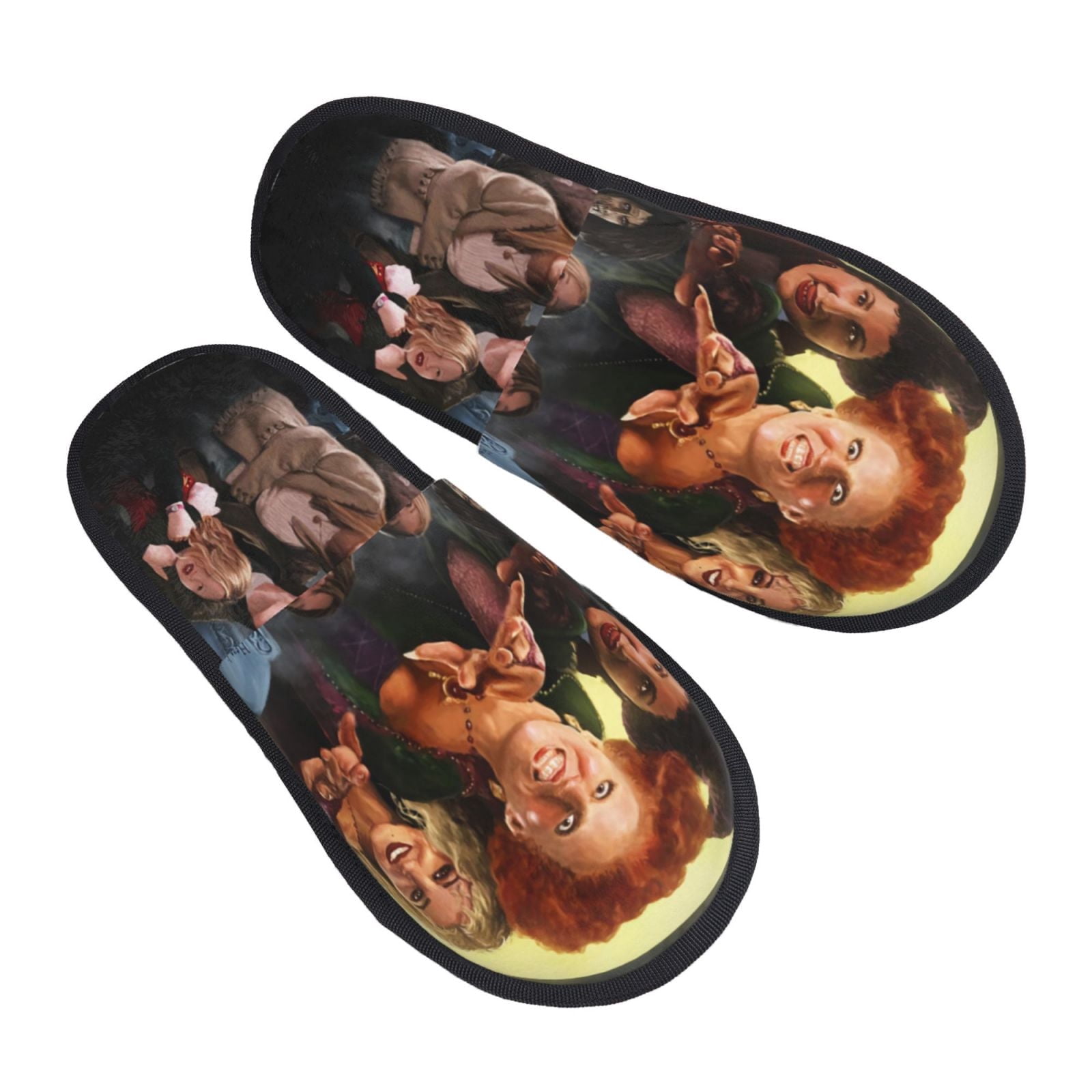 Hocus Pocus Furry Slippers For Men Women Fuzzy House Slippers Winter ...