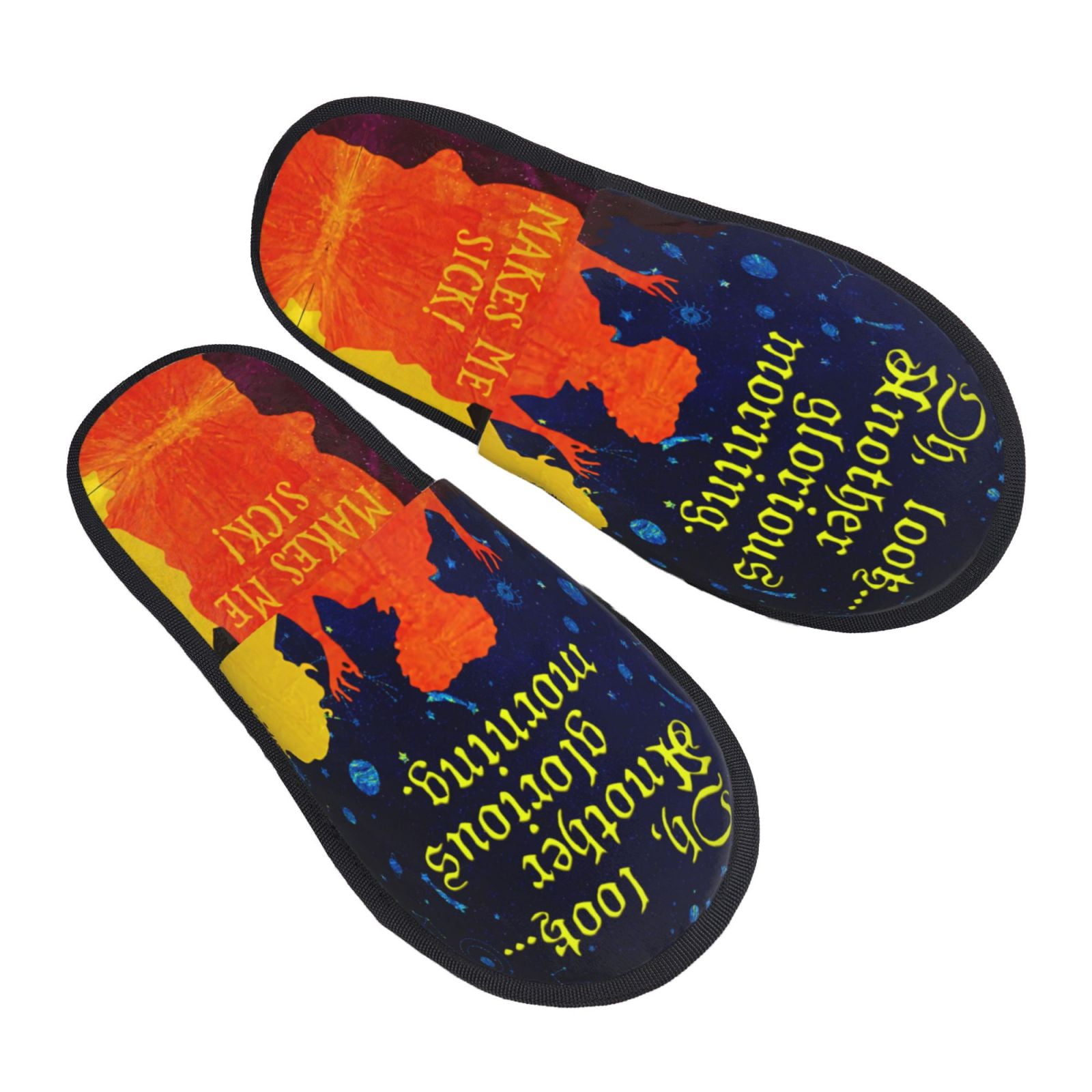 Hocus Pocus Furry Slippers For Men Women Fuzzy House Slippers Winter ...