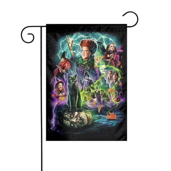 Hocus Pocus Garden Flag Double Sided Yard Outdoor Home Small Decor ...