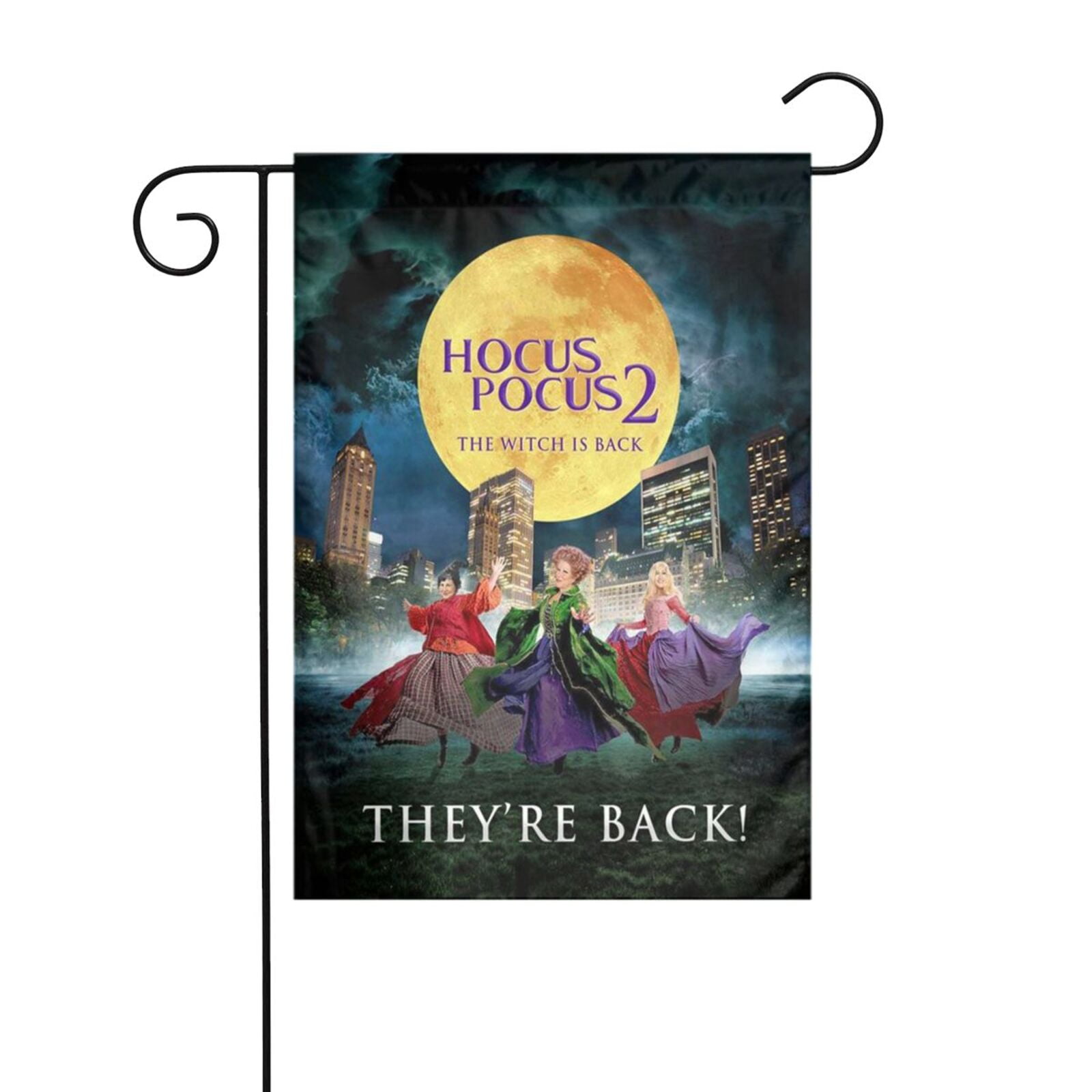Hocus Pocus Garden Flag Double Sided Yard Outdoor Home Small Decor ...