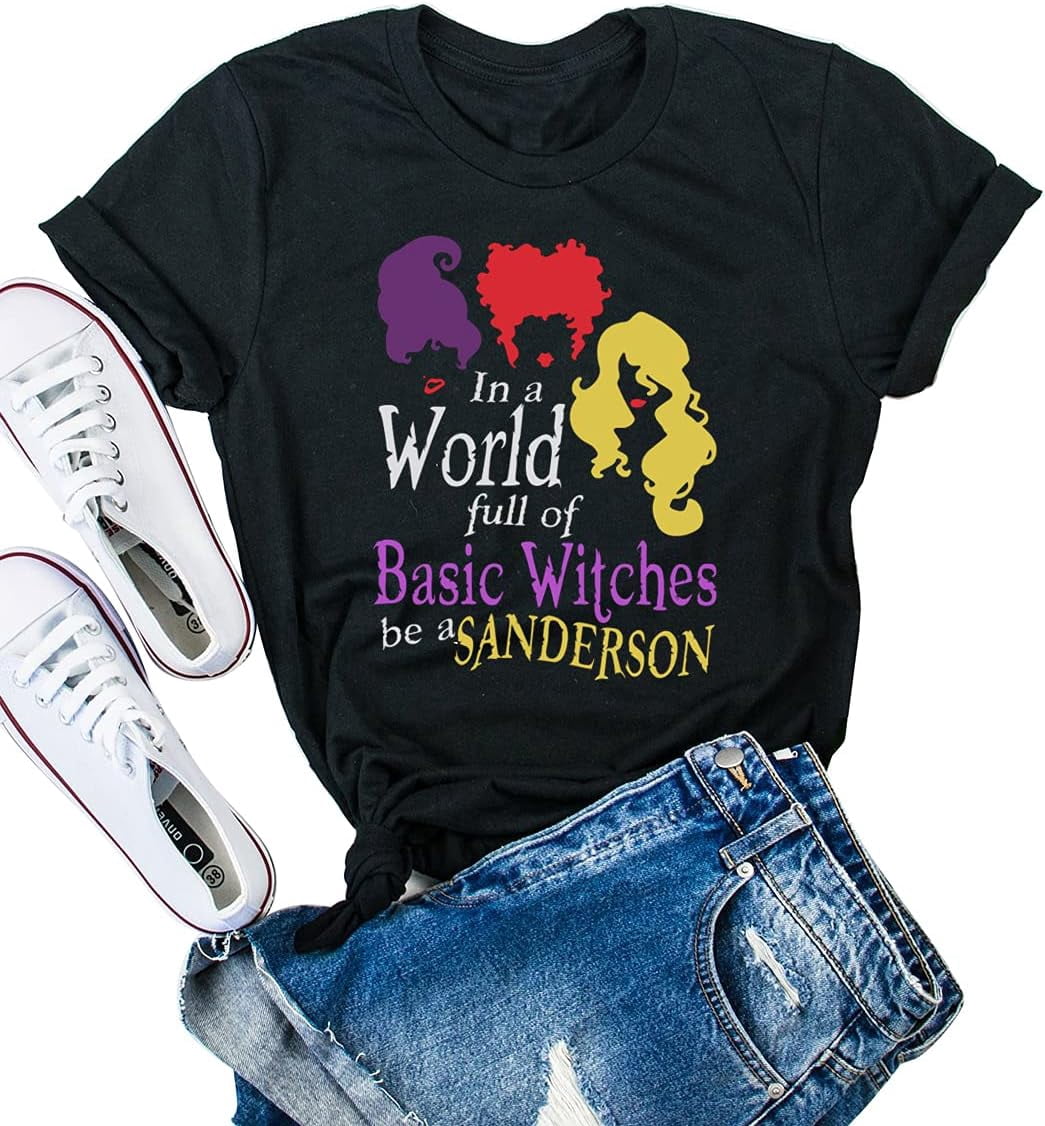 Hocus Pocus Halloween Shirts for Women Fall Tee Shirt Classic Halloween ...