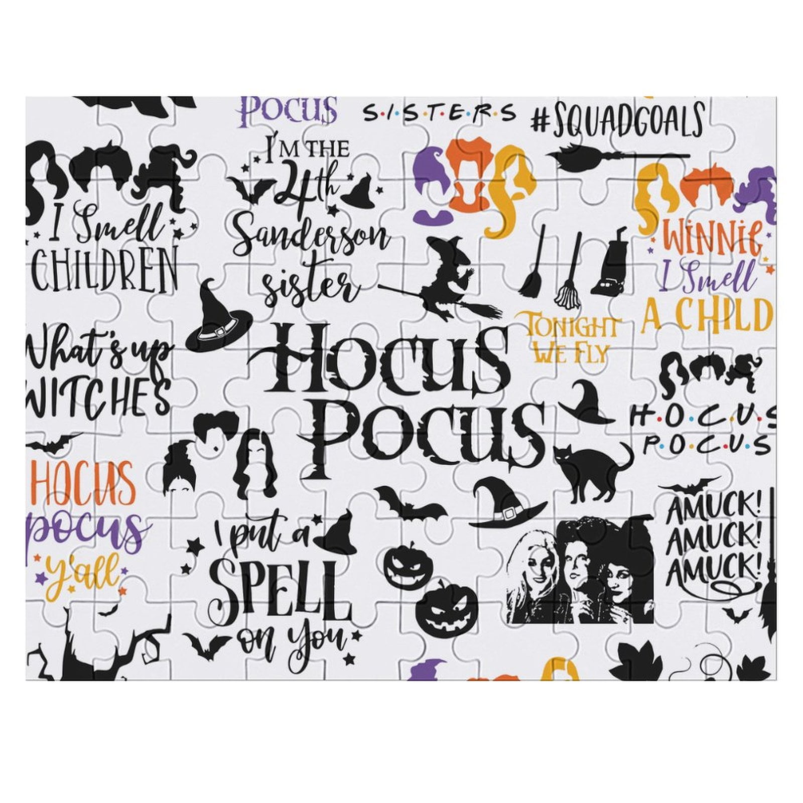 Hocus Pocus Jigsaw Puzzle Toy Cartoon Anime Interlocking Puzzle ...