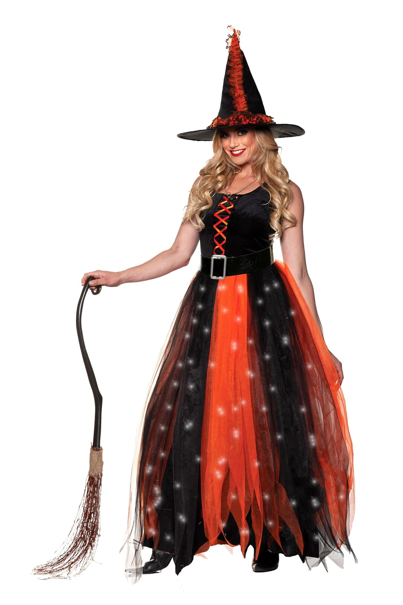 Underwraps Hocus Pocus Light-Up Witch Adult Costume | X-Small Female ...