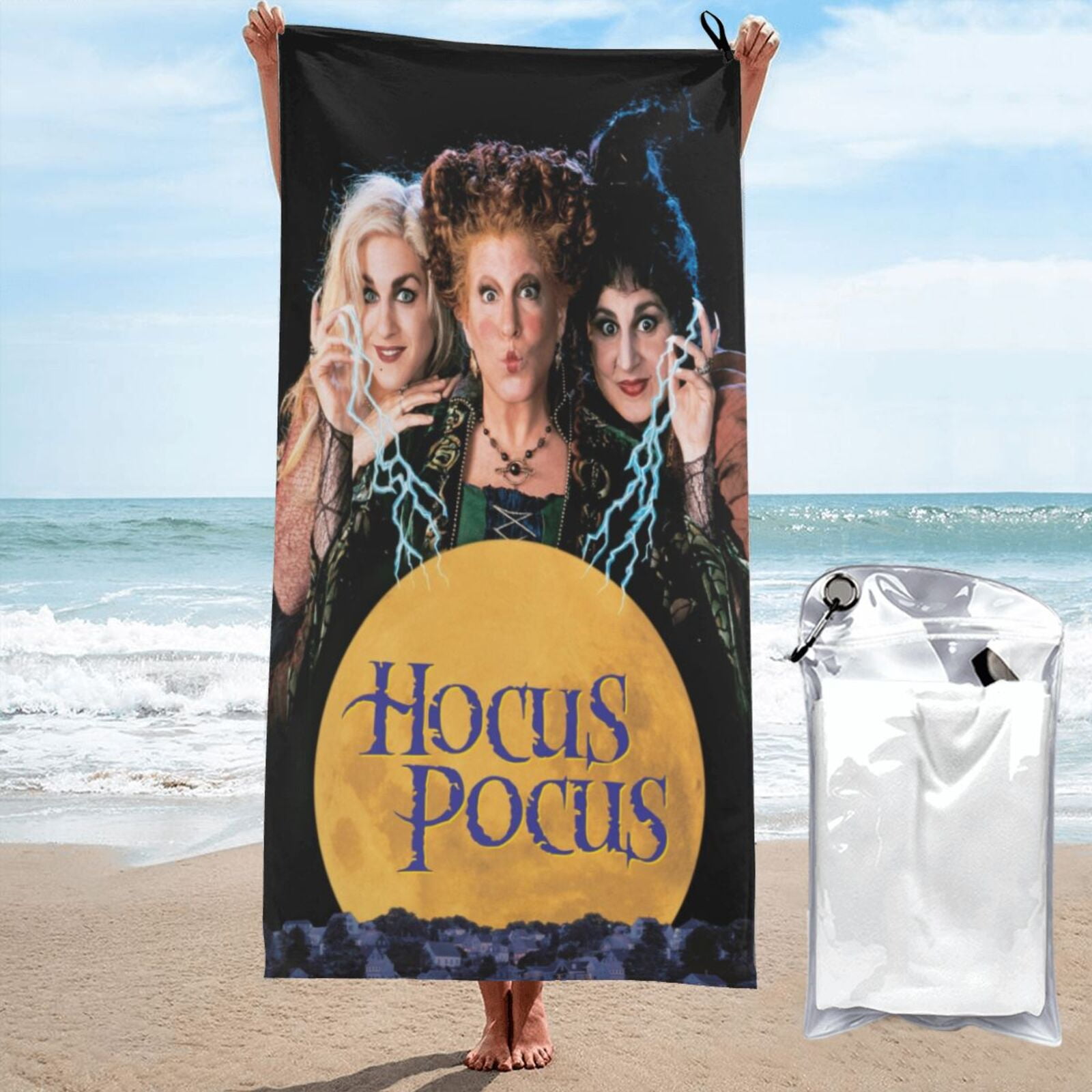 Hocus Pocus Microfiber Oversized Lightweight Beach Towel 31.5"x63" Sand ...