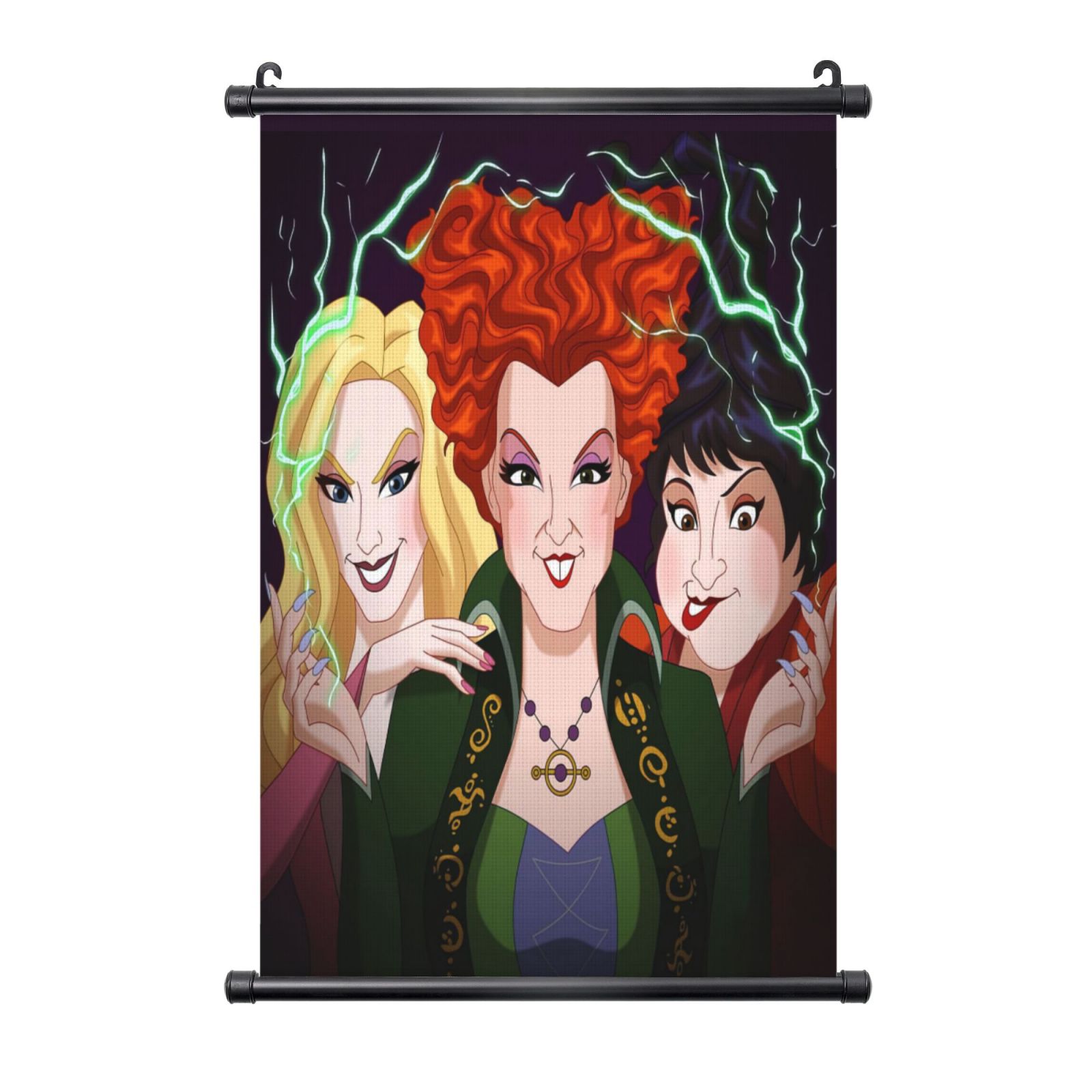 Hocus Pocus Poster Plastic Shaft Wall Hanging Banner Artwork Canvas ...