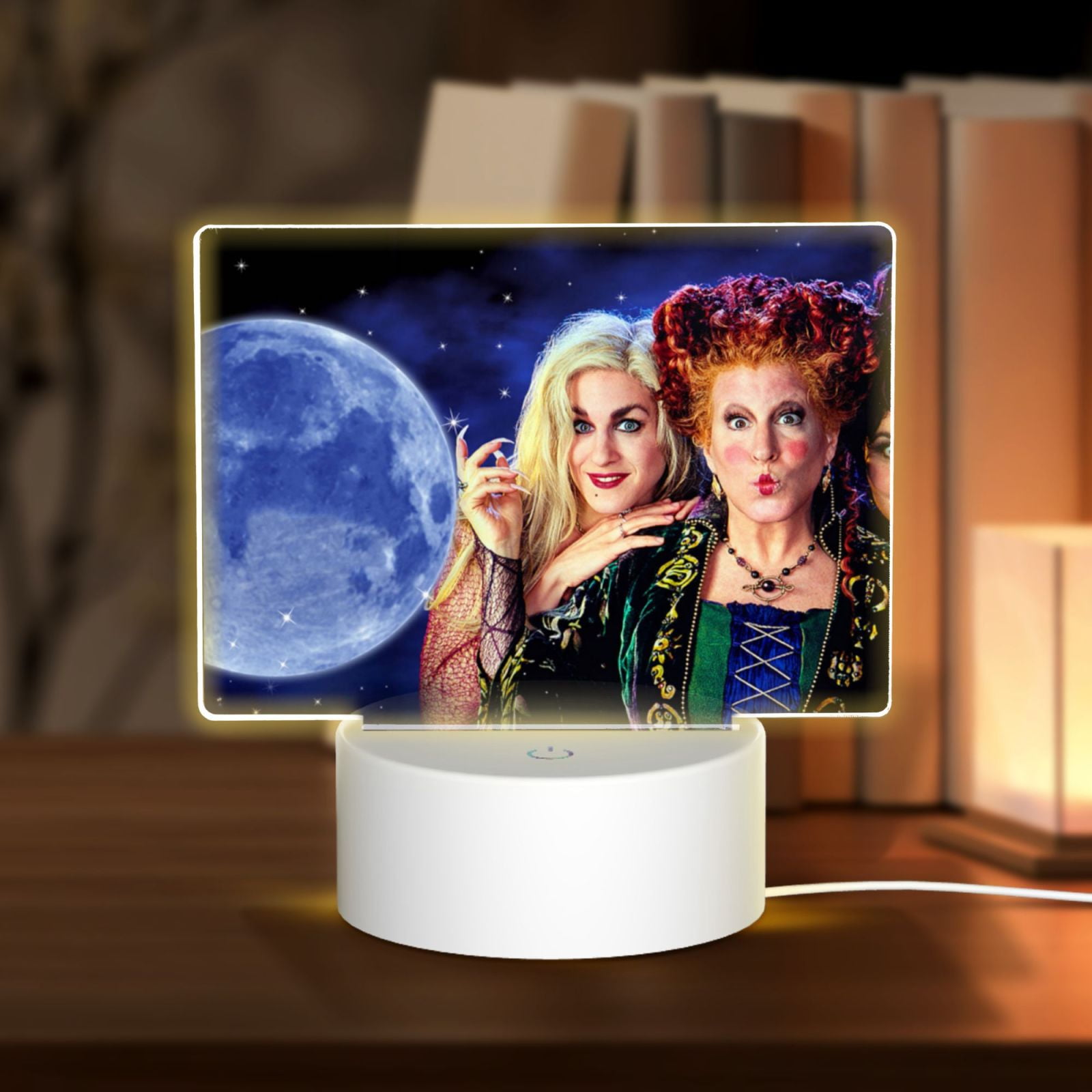 Hocus Pocus Rectangular Acrylic Night Light USB Cable Lamp Light ...