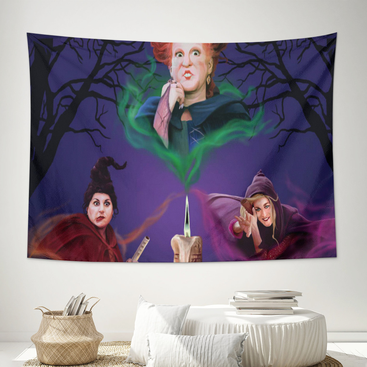 Hocus Pocus Tapestry 60x40 Inch Cartoon Wall Hanging Anime Tapestry for ...