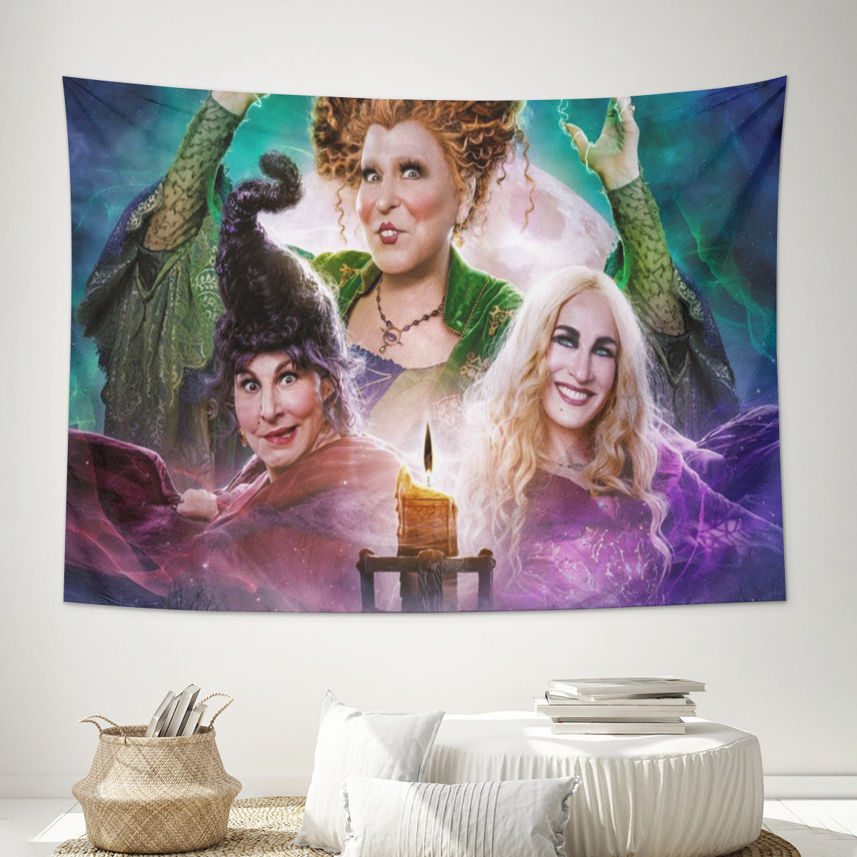 Hocus Pocus Tapestry 60x40 Inch Cartoon Wall Hanging Anime Tapestry for ...