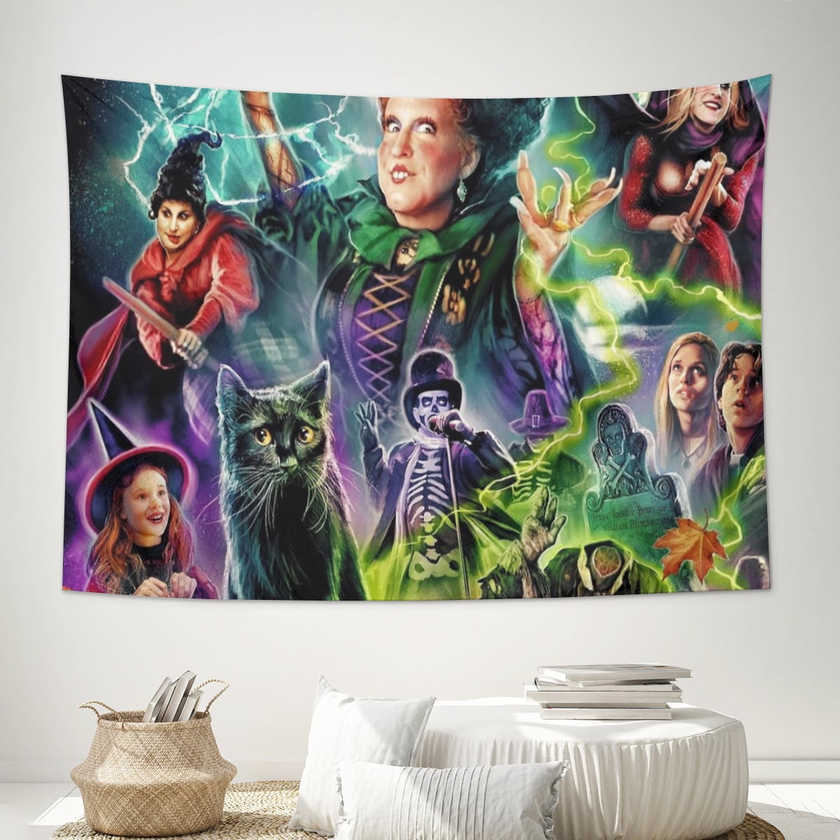 Hocus Pocus Tapestry 60x50 Inch Cartoon Wall Hanging Anime Tapestry for ...