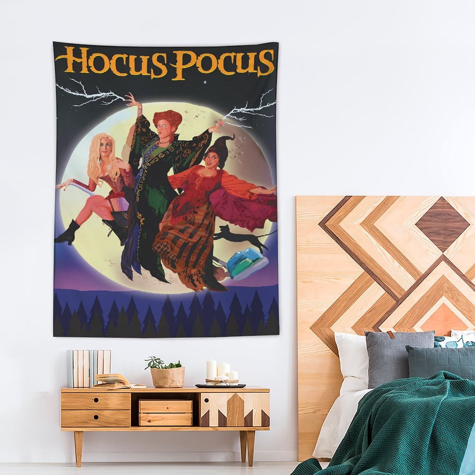 Hocus Pocus Tapestry Bedroom Indie Vertical Tapestry Wall Hanging for ...